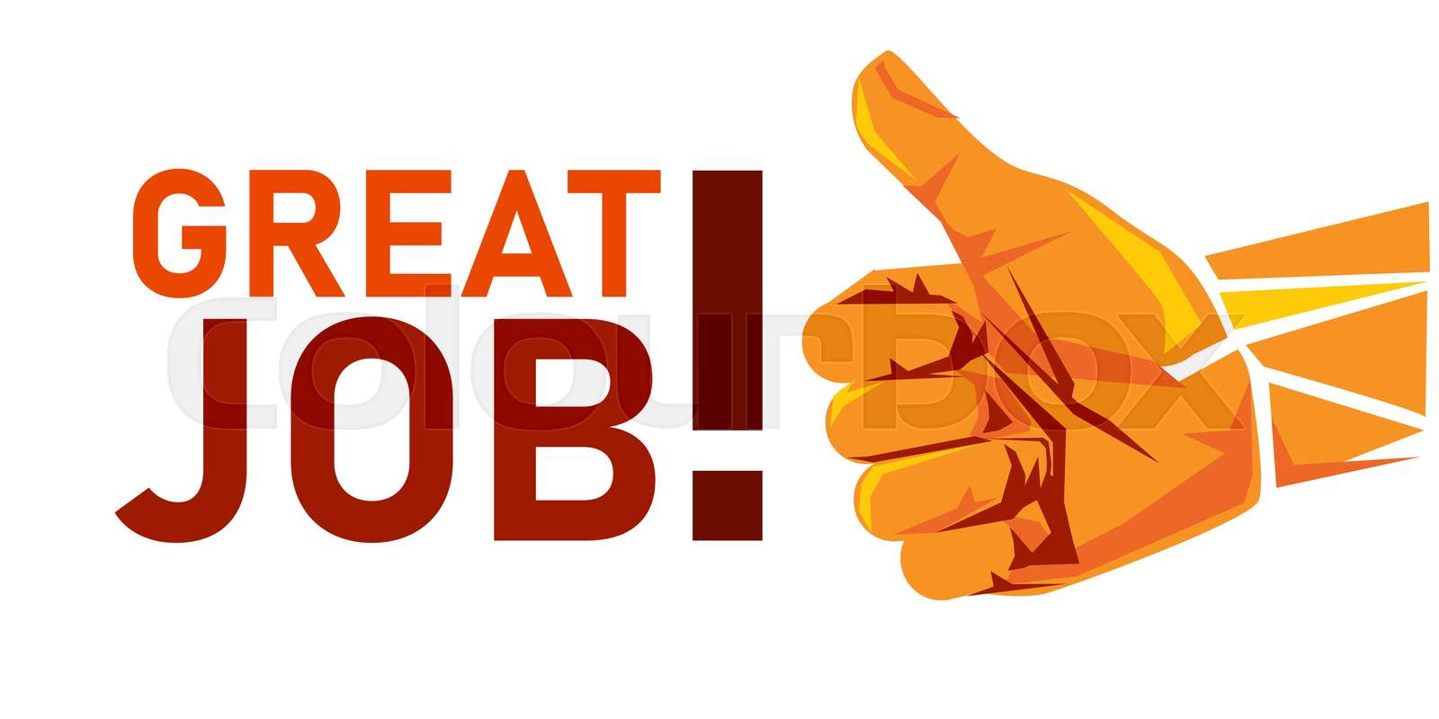 great job thumbs up appreciation gesture illustration achievement ...