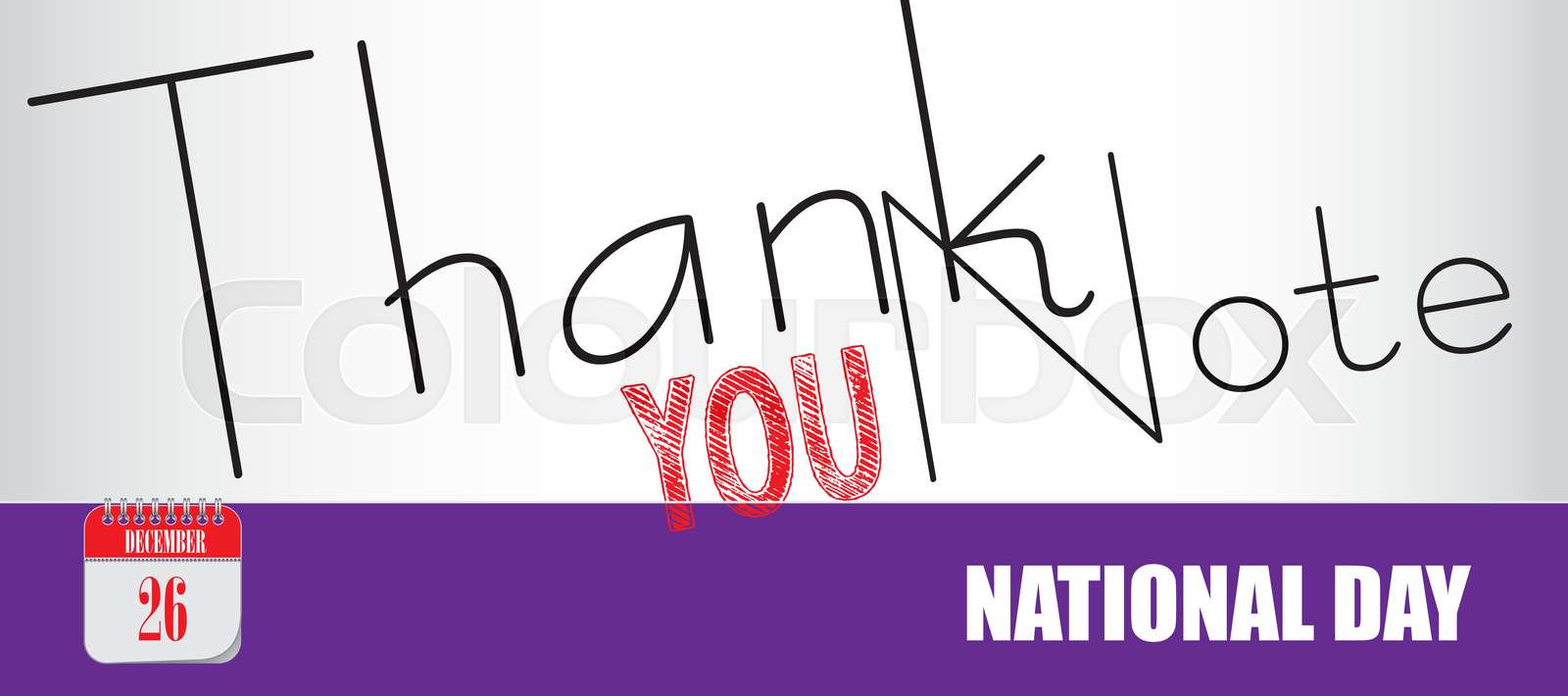 Card Thank You Note Day | Stock vector | Colourbox