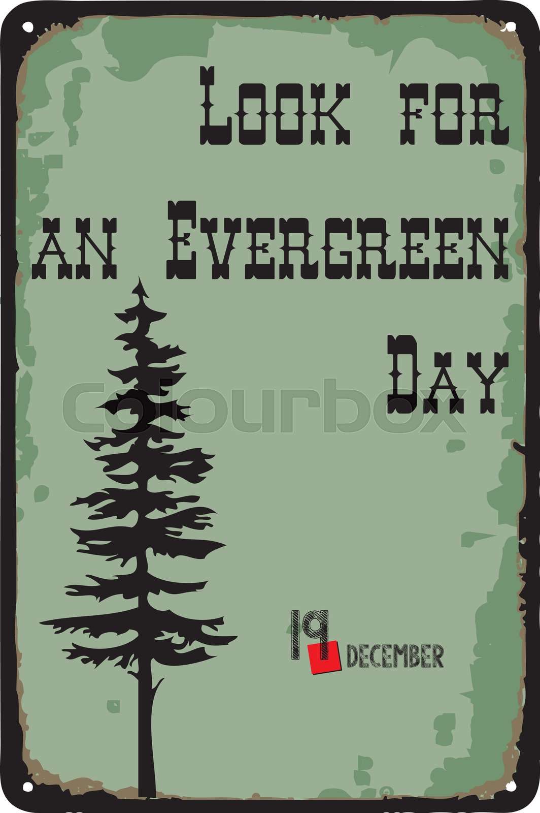 Look for an Evergreen Day | Stock vector | Colourbox