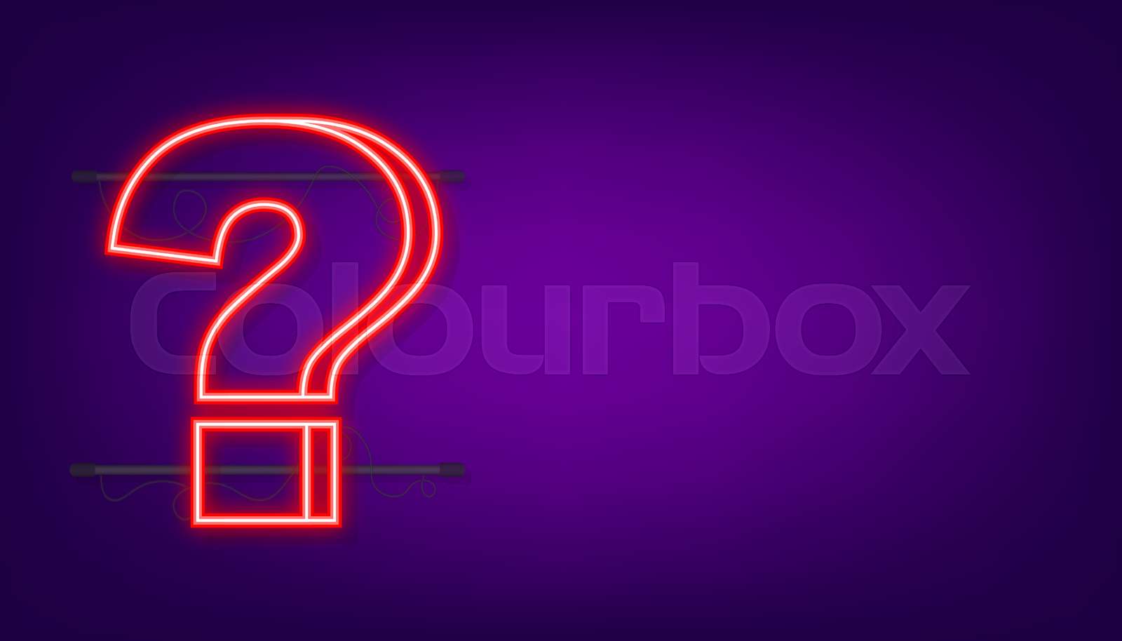 Neon Question Mark