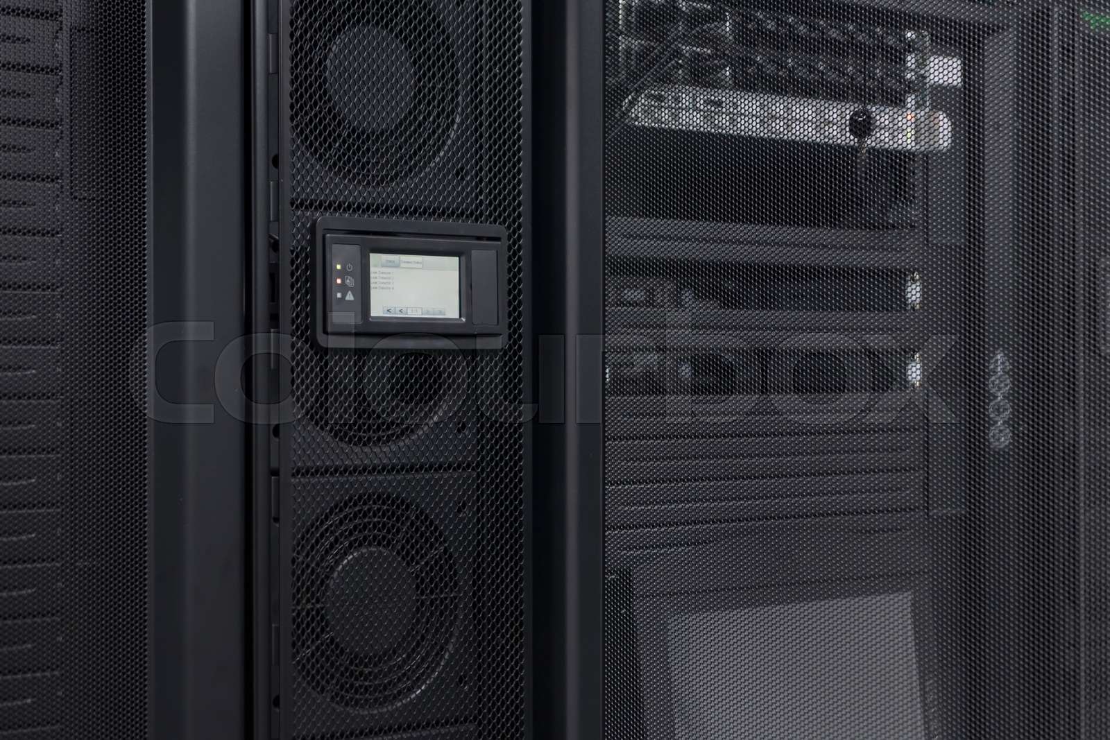 Data Center With Multiple Rows of Fully Operational Server Racks ...