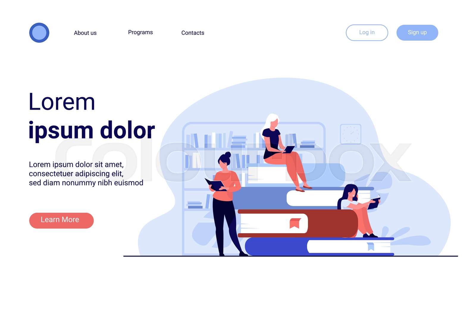 Book readers concept | Stock vector | Colourbox