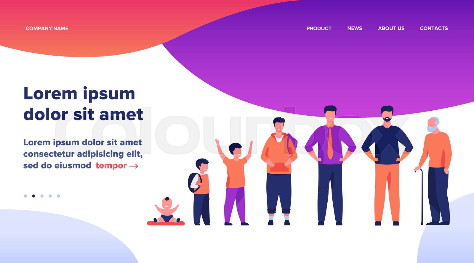 Man life cycle concept | Stock vector | Colourbox