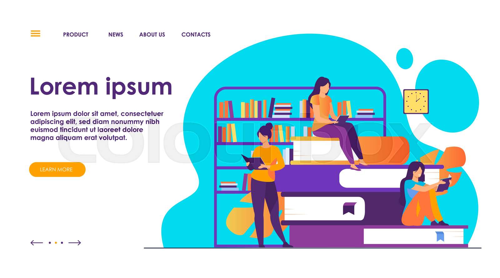 Book readers concept | Stock vector | Colourbox