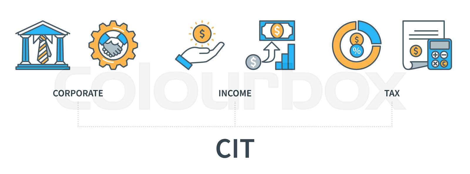 Corporate Income Tax concept infographics | Stock vector | Colourbox