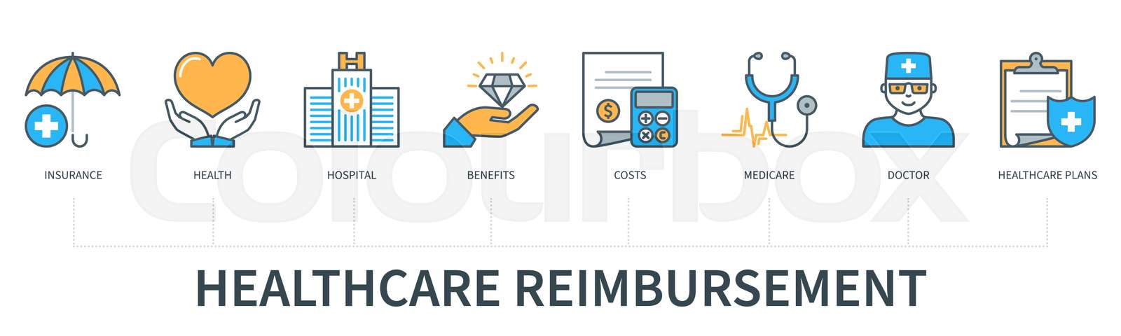Healthcare reimbursement vector infographics | Stock vector | Colourbox