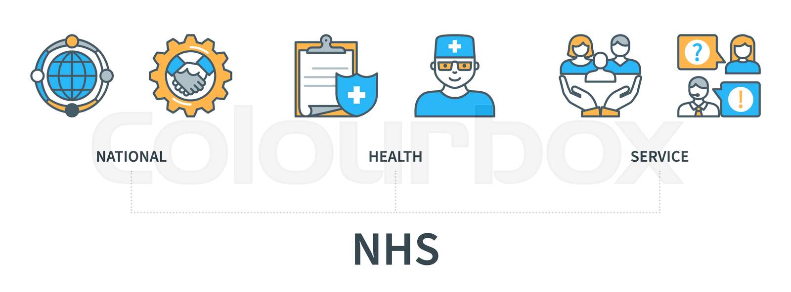 NHS concept vector infographics | Stock vector | Colourbox