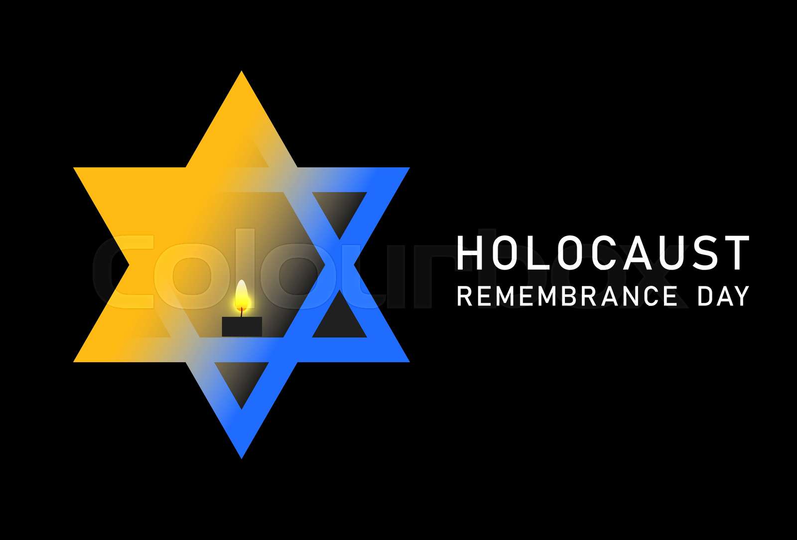 Holocaust Remembrance Day. January 27. Vector illustration. Blue Star ...