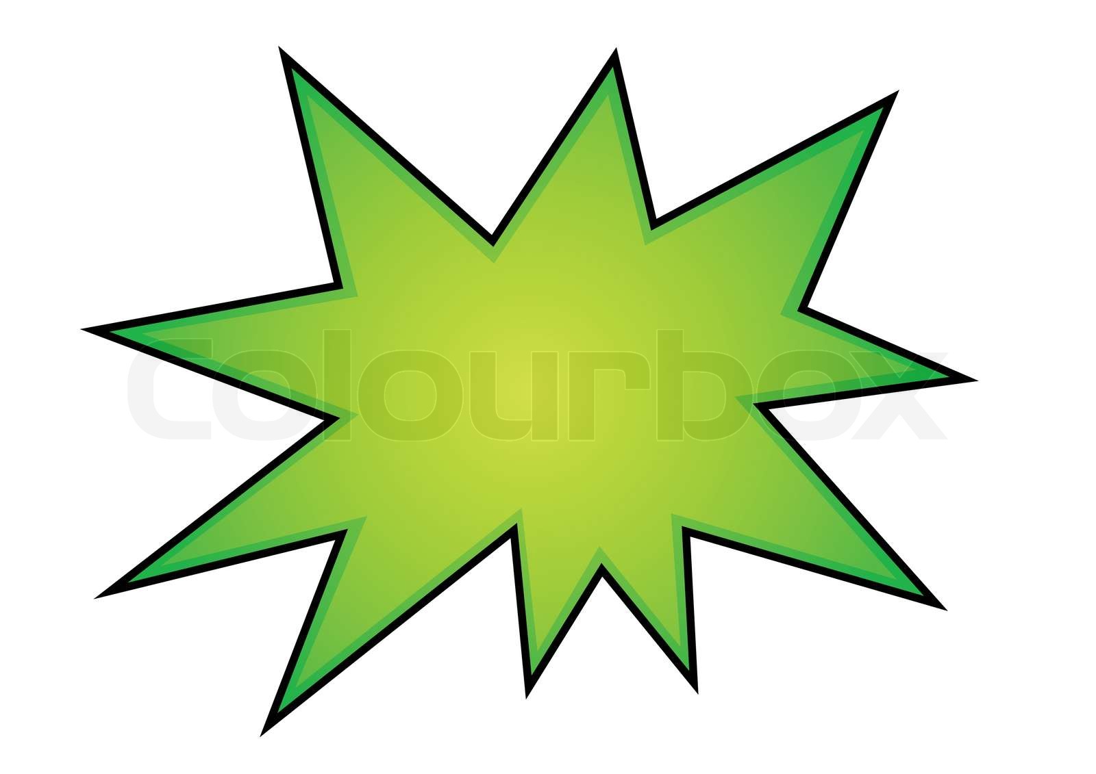 Green splash tag star | Stock vector | Colourbox