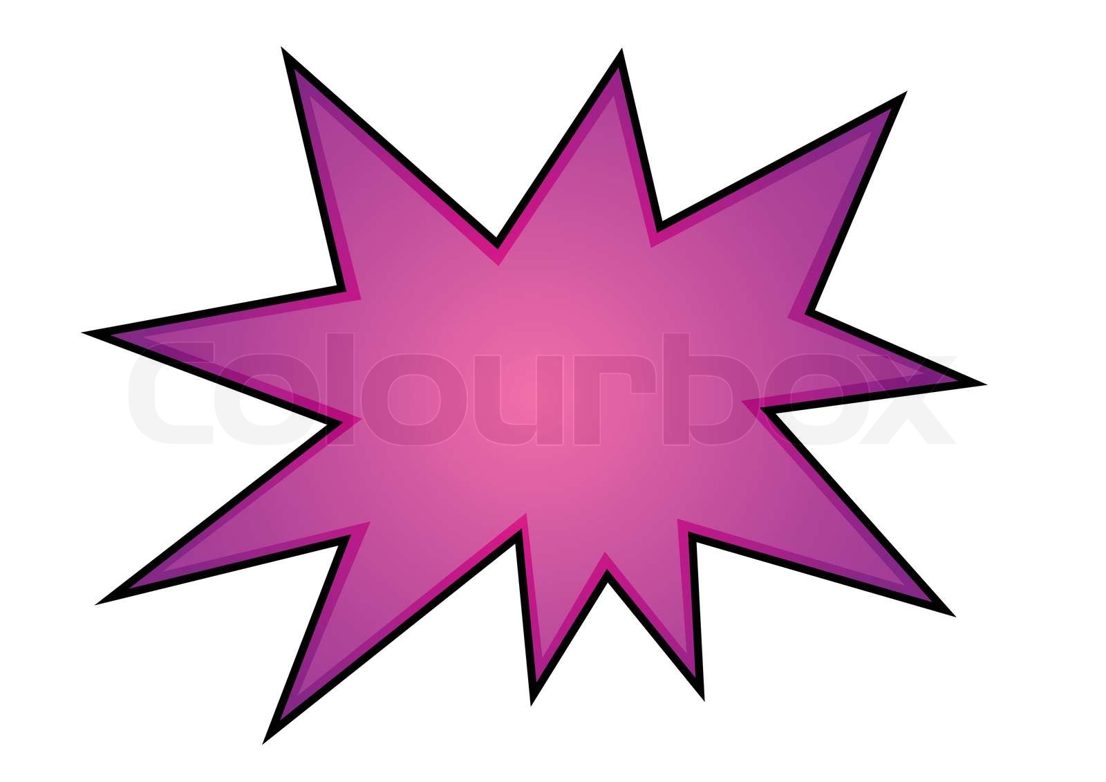 Explosive splash tag illustration | Stock vector | Colourbox