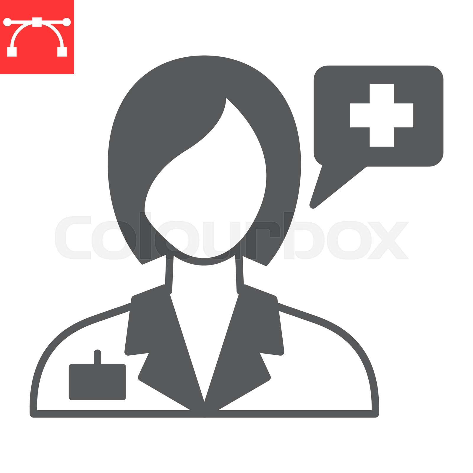Doctor consultation glyph icon | Stock vector | Colourbox