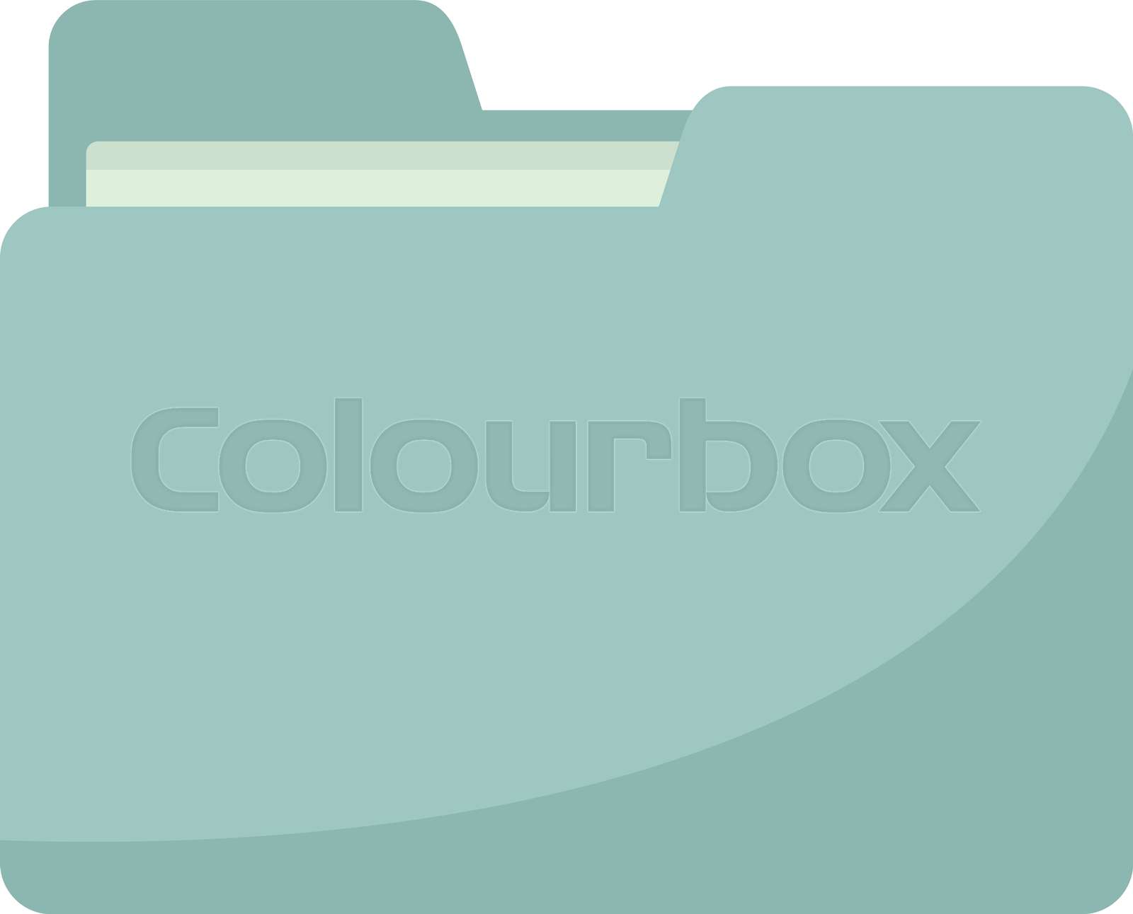 Work folder icon flat isolated vector | Stock vector | Colourbox