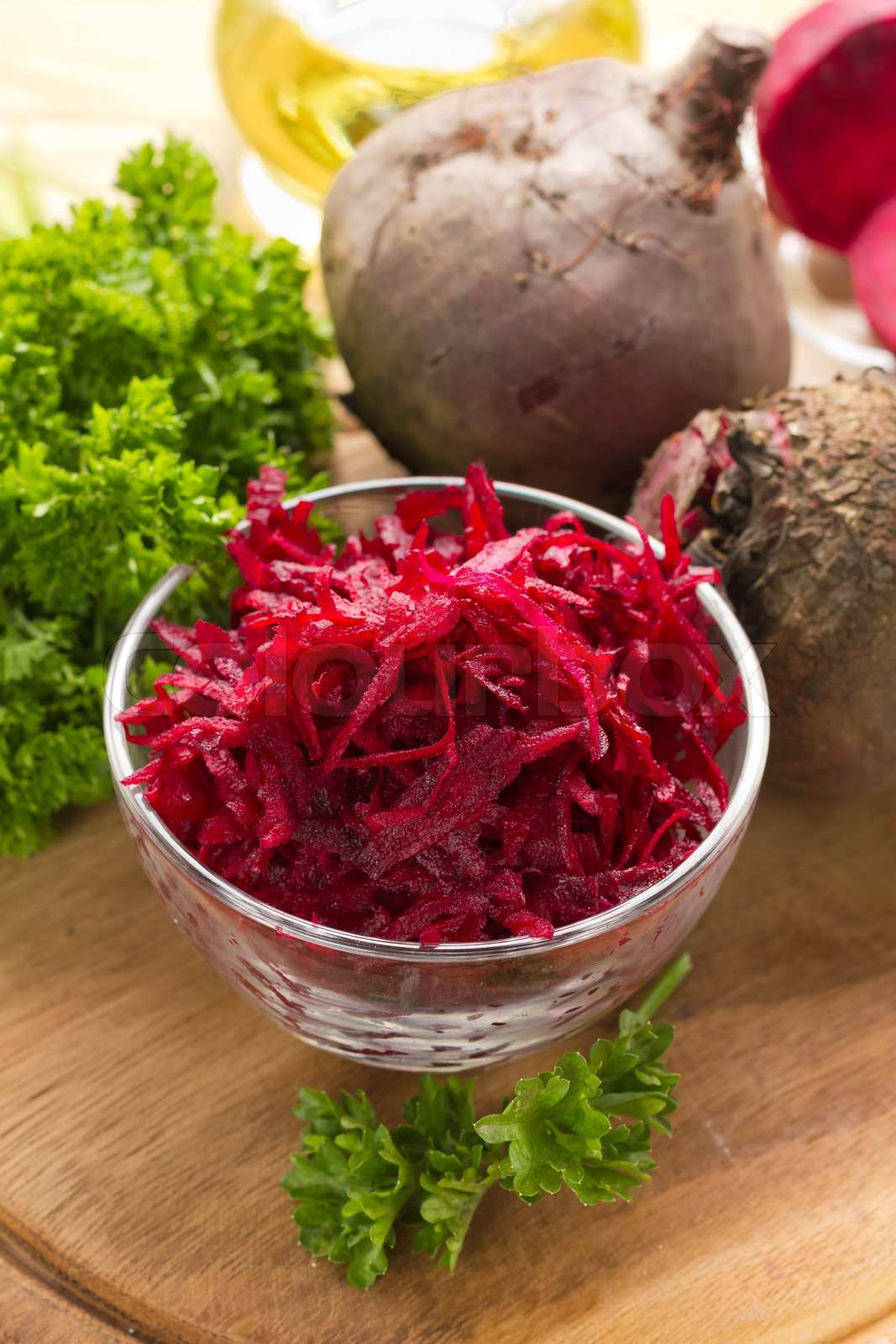 Raw grated beet | Stock image | Colourbox