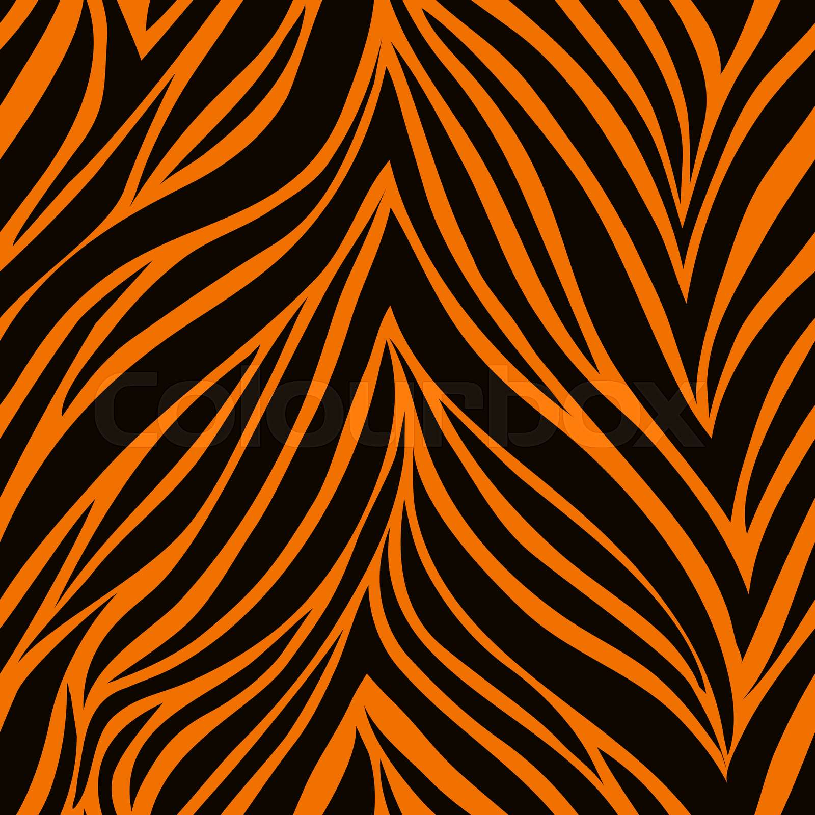 Orange Tiger Stripes Background