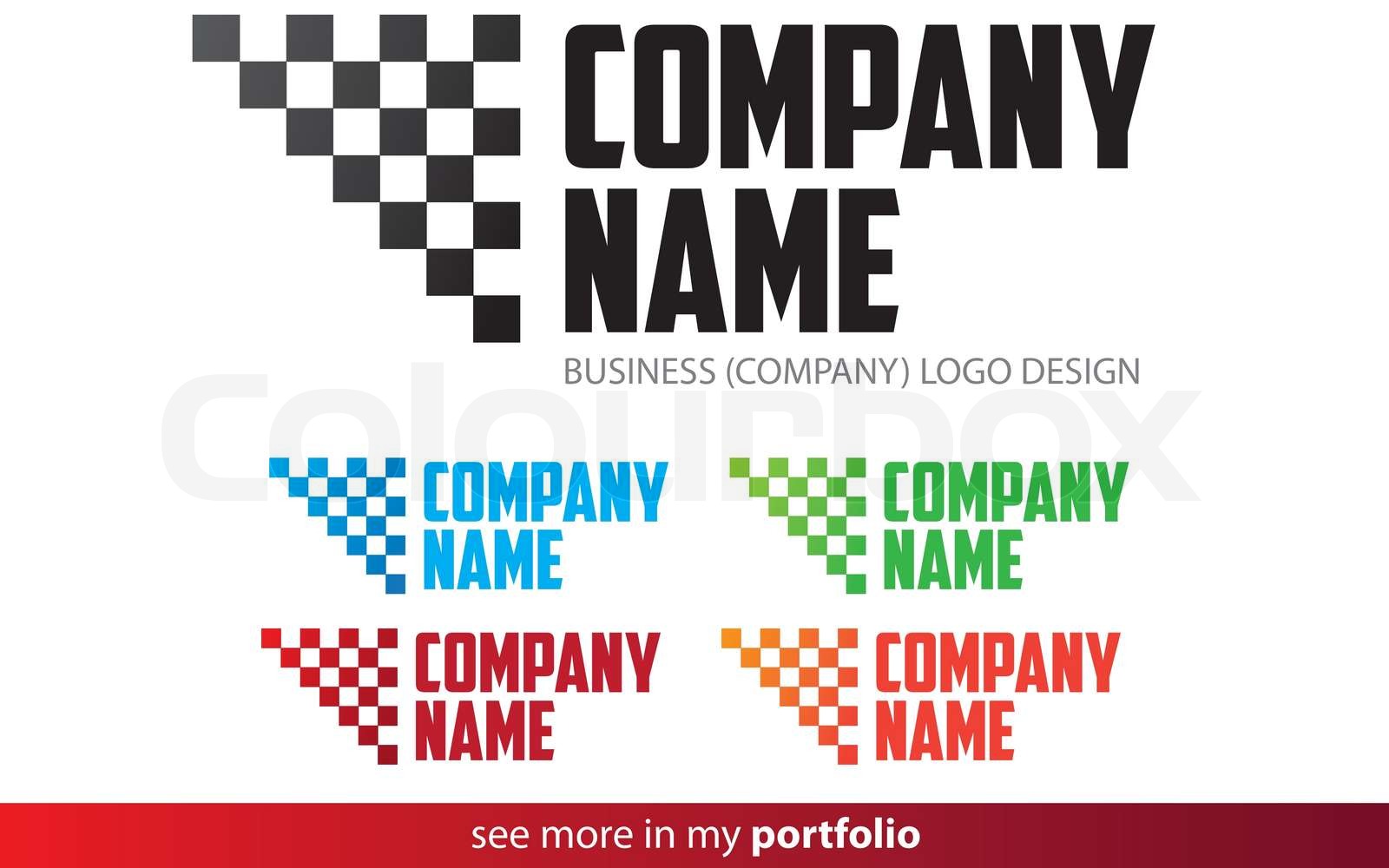 Company Logo Square-Triangle Design,Vector | Stock vector | Colourbox