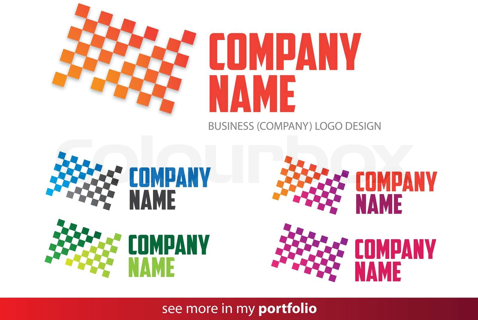 Company Logo Square-Triangle Design,Vector | Stock vector | Colourbox