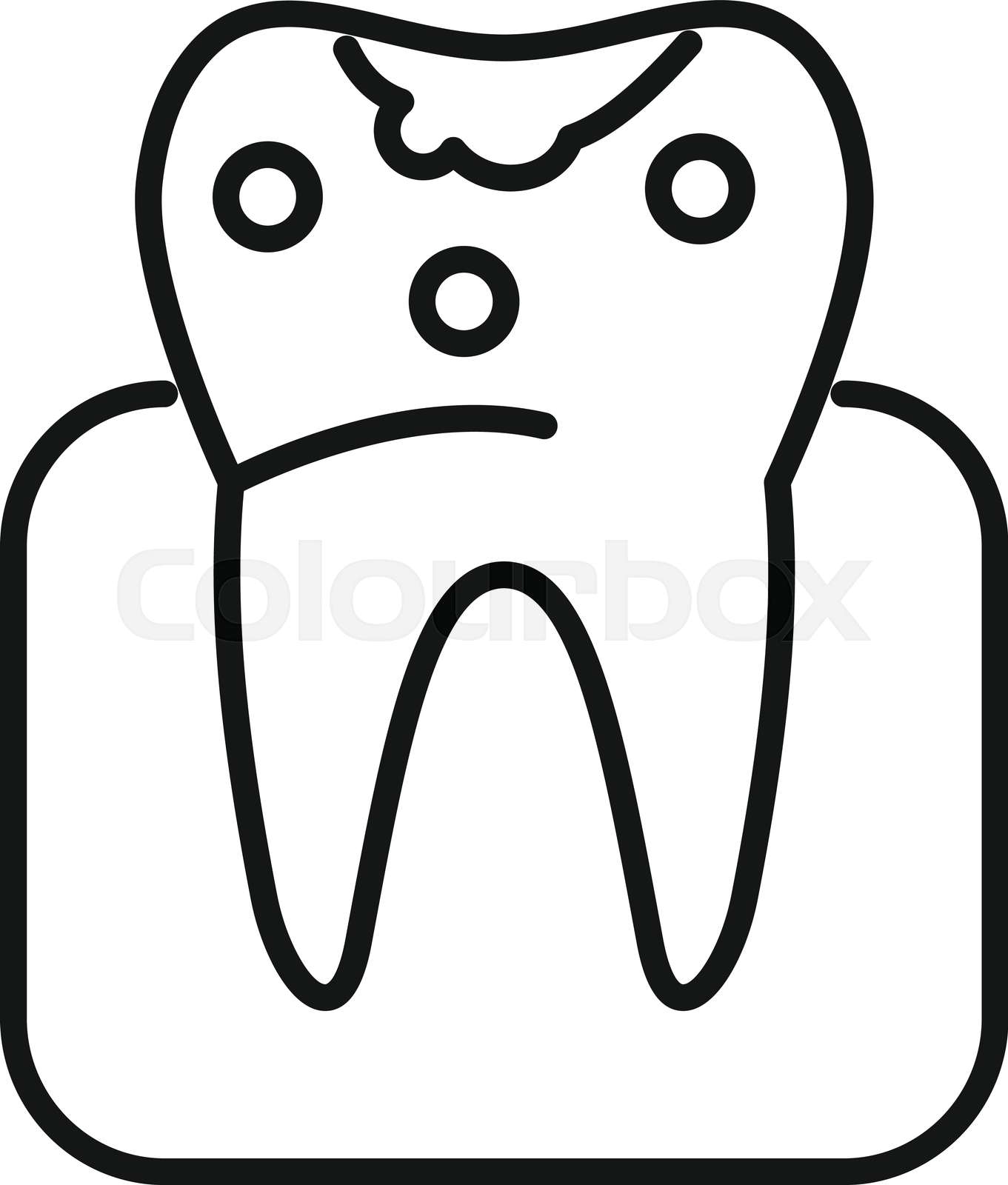 tand, sygdom, ikon | Stock vektor | Colourbox