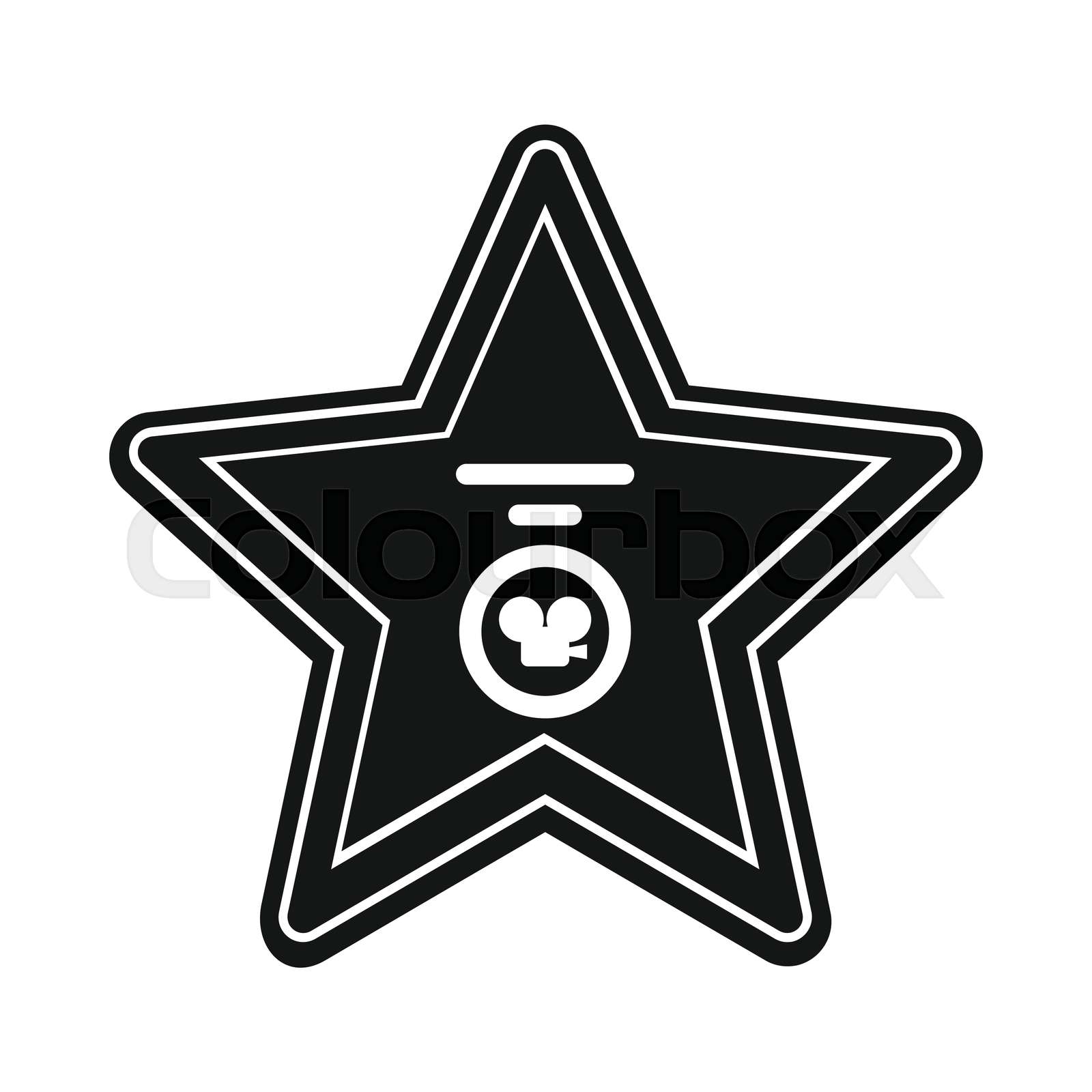 Vector star cinema black simple icon isolated on white | Stock vector ...