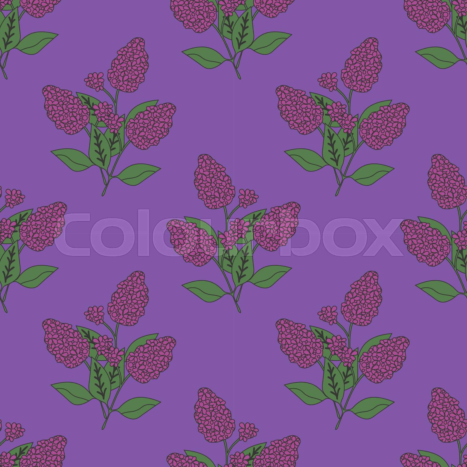 Seamless lilac pattern | Stock vector | Colourbox