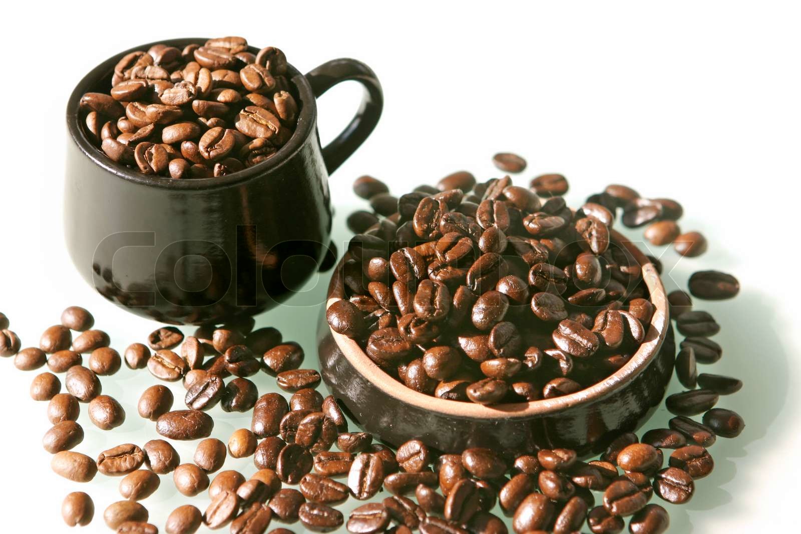 Coffee beans in a cup | Stock image | Colourbox