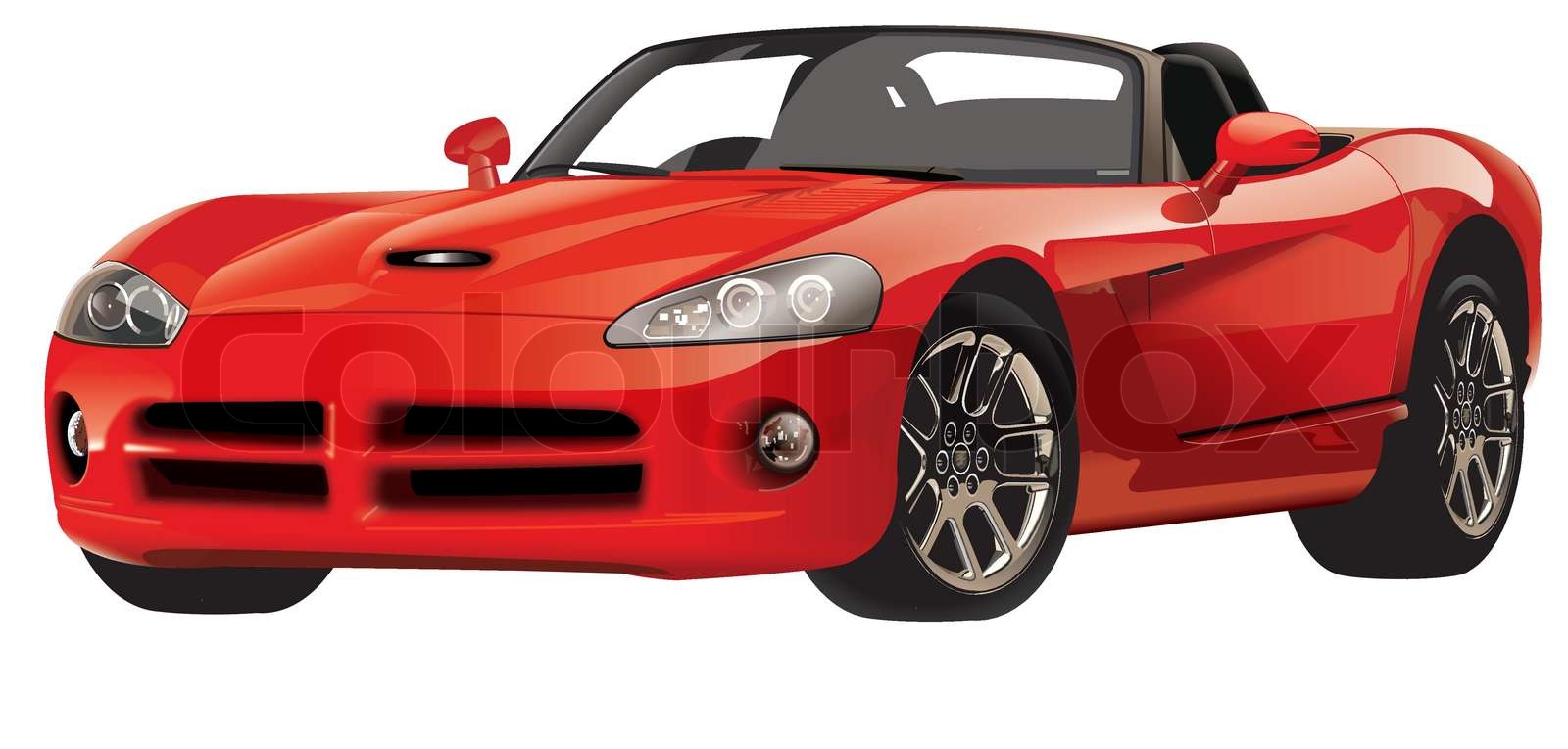 Red sports car | Stock vector | Colourbox
