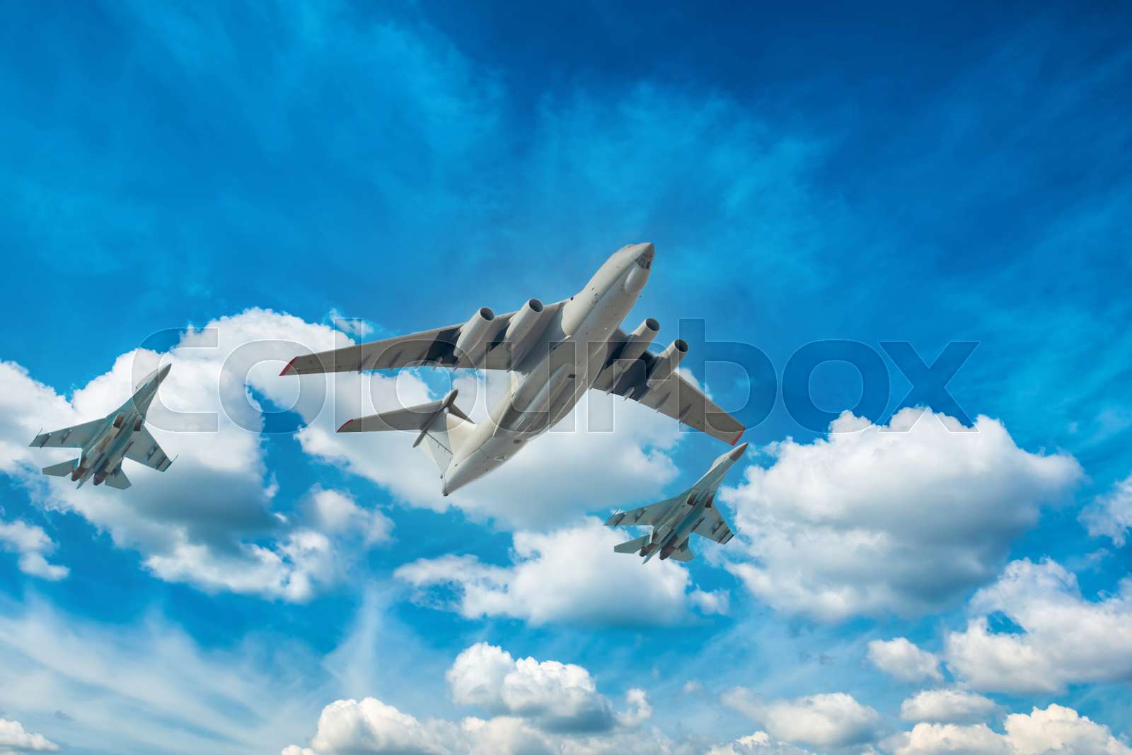 Military jets flying in sky | Stock image | Colourbox