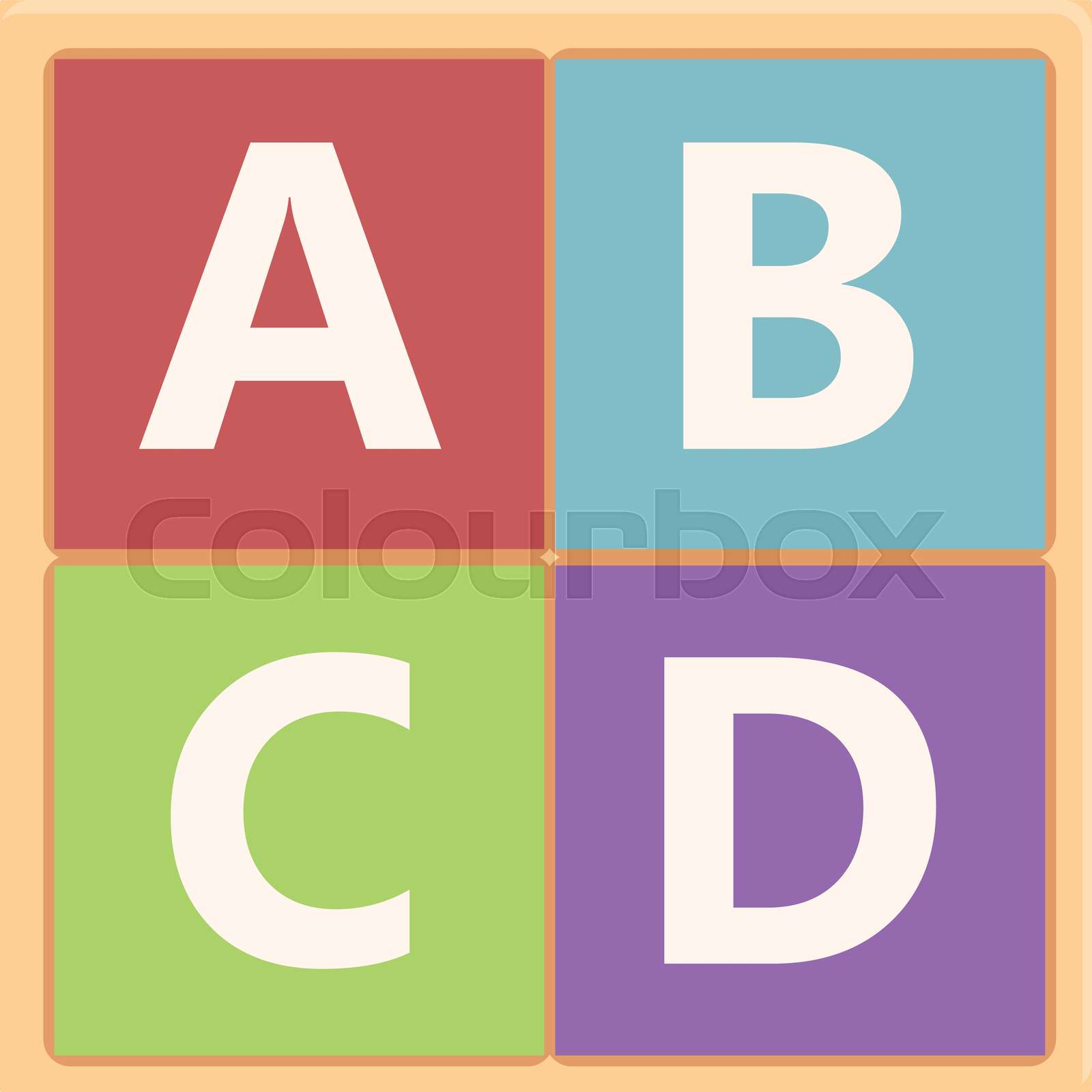 Abcd game icon cartoon vector. Font baby | Stock vector | Colourbox