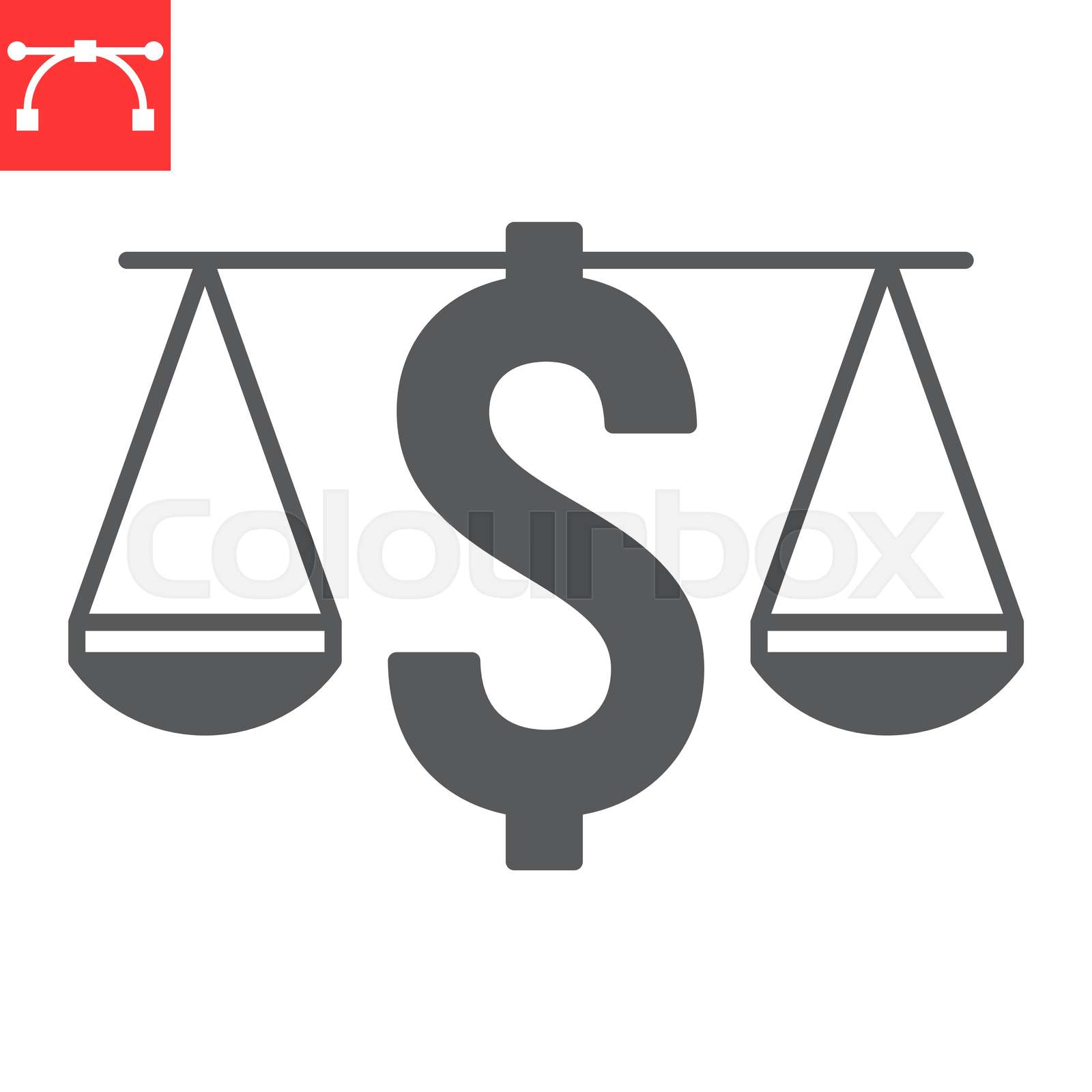 Business law glyph icon | Stock vector | Colourbox