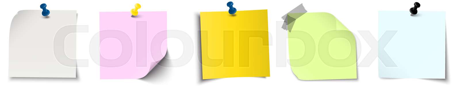 sticky papers collection | Stock vector | Colourbox
