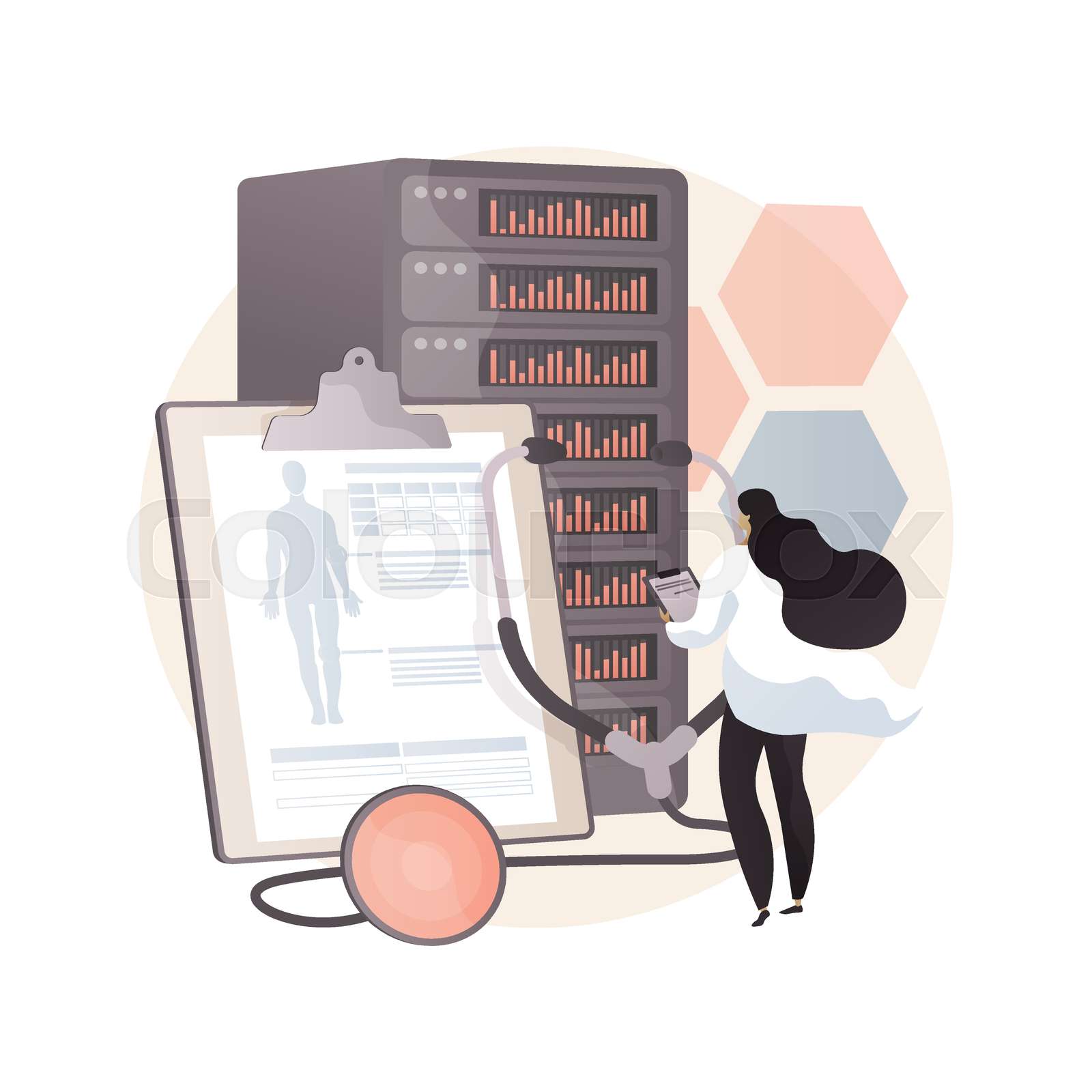 Big data in healthcare abstract concept vector illustration. | Stock ...