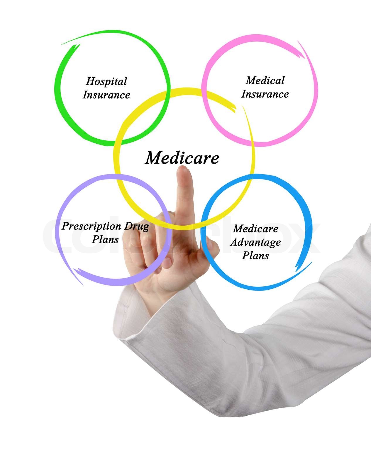 Diagram of medicare | Stock image | Colourbox