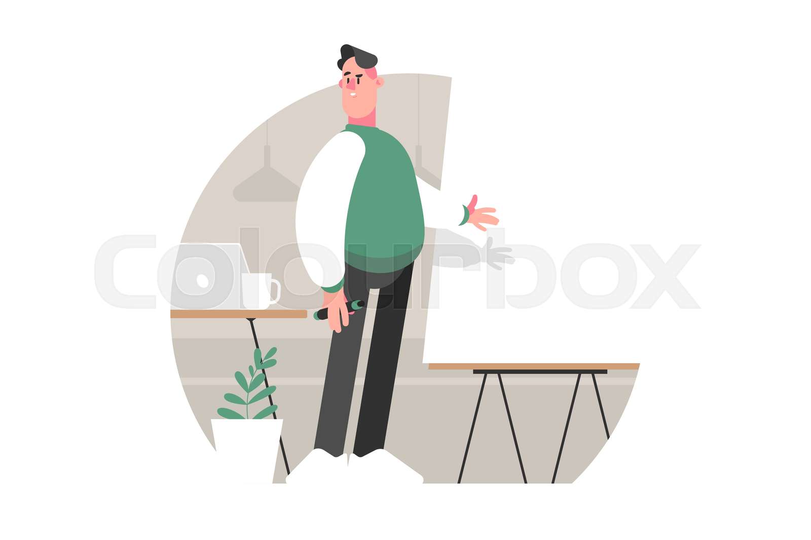 Creative man at work | Stock vector | Colourbox