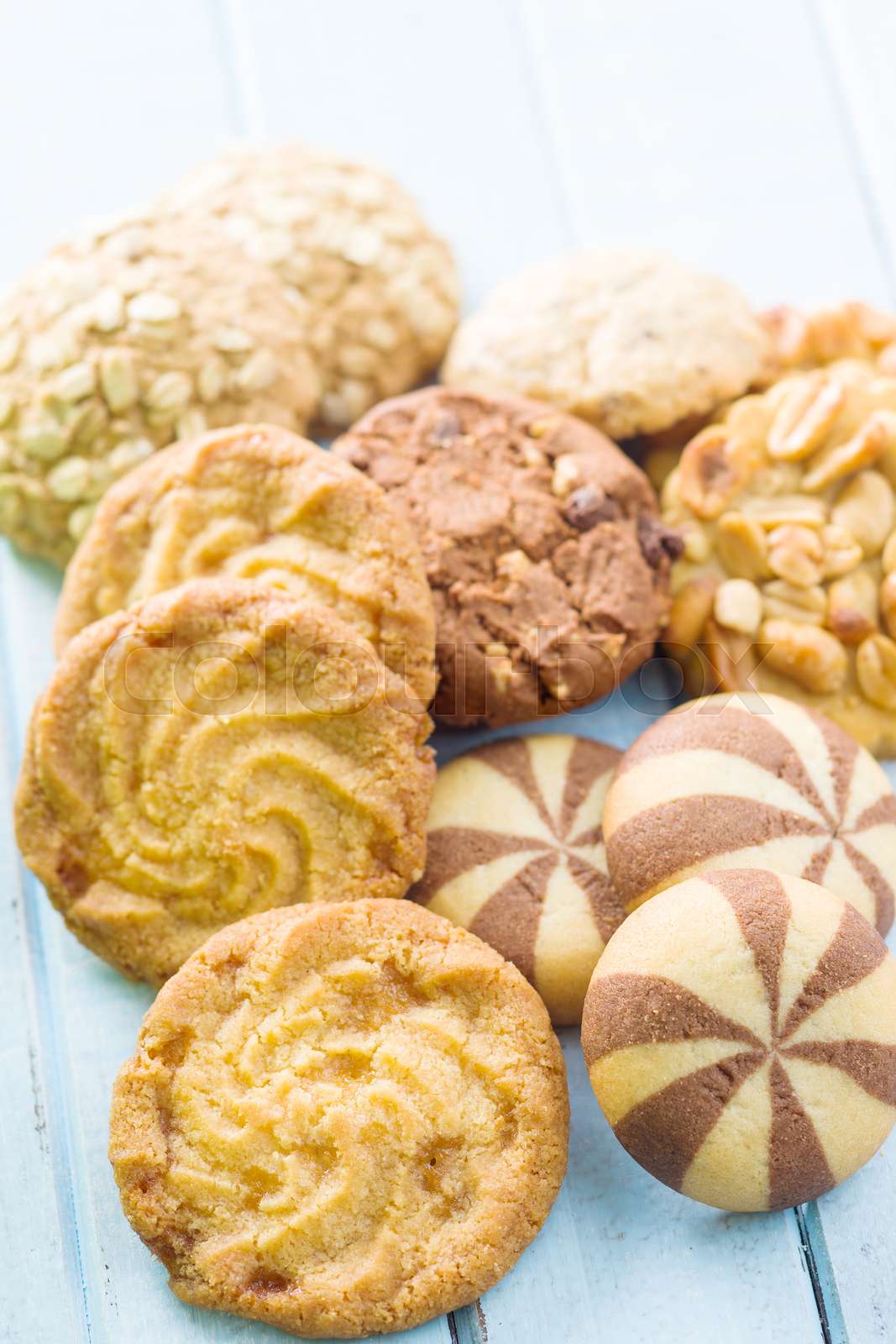 Different types of sweet cookies. | Stock image | Colourbox