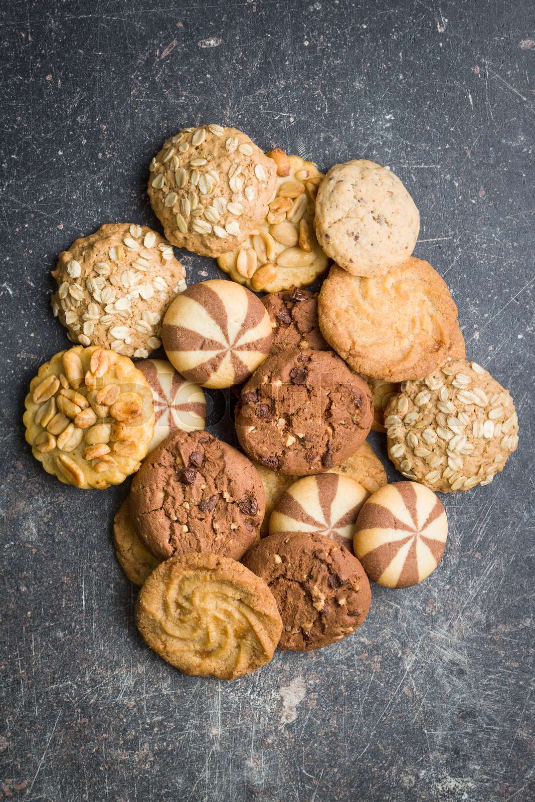 Different types of sweet cookies. | Stock image | Colourbox