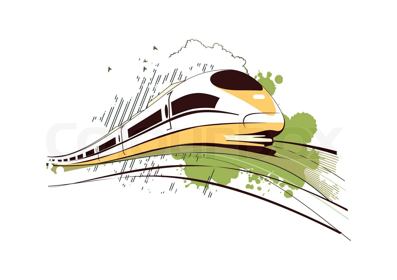 express train illustration | Stock vector | Colourbox