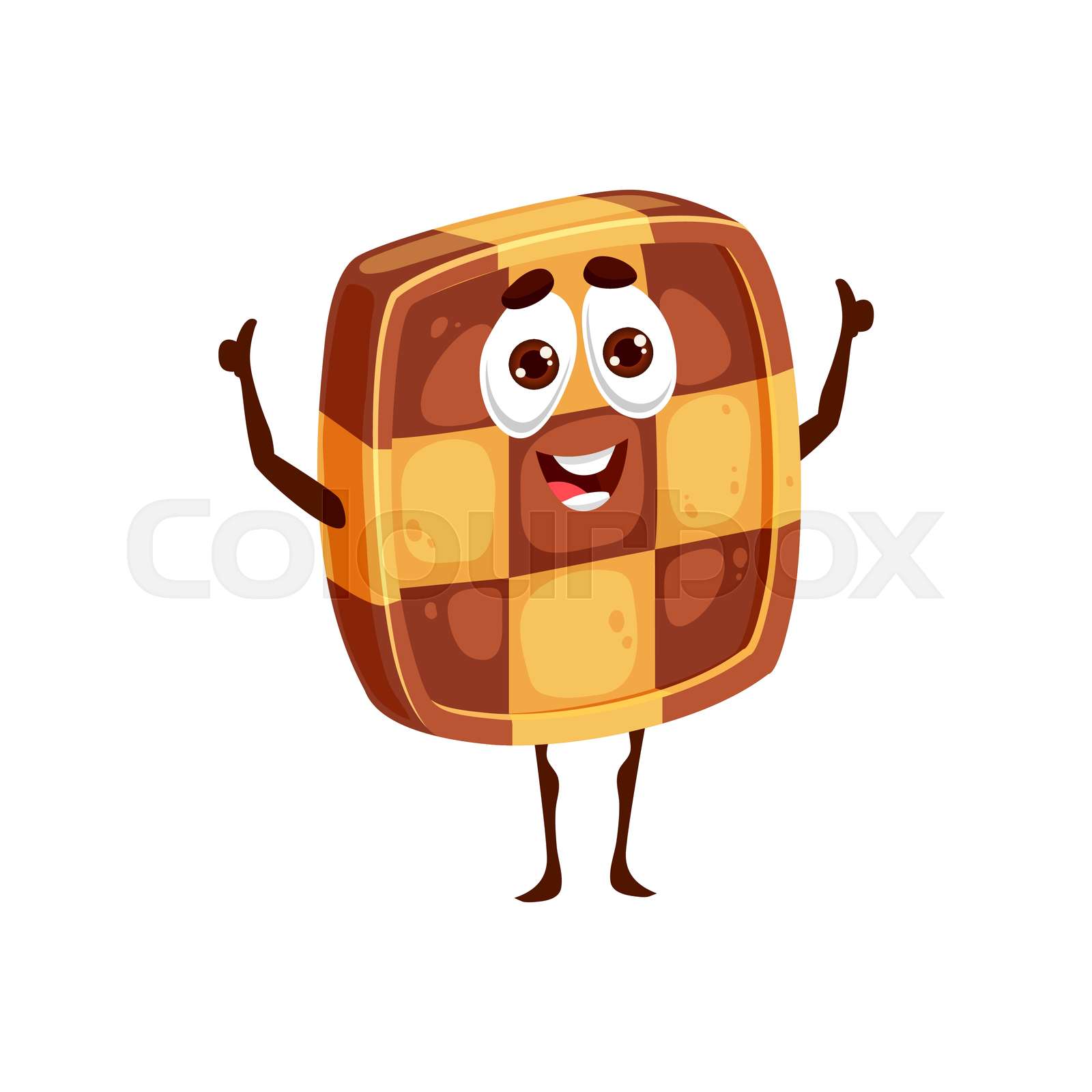 Cartoon Waffle With Face