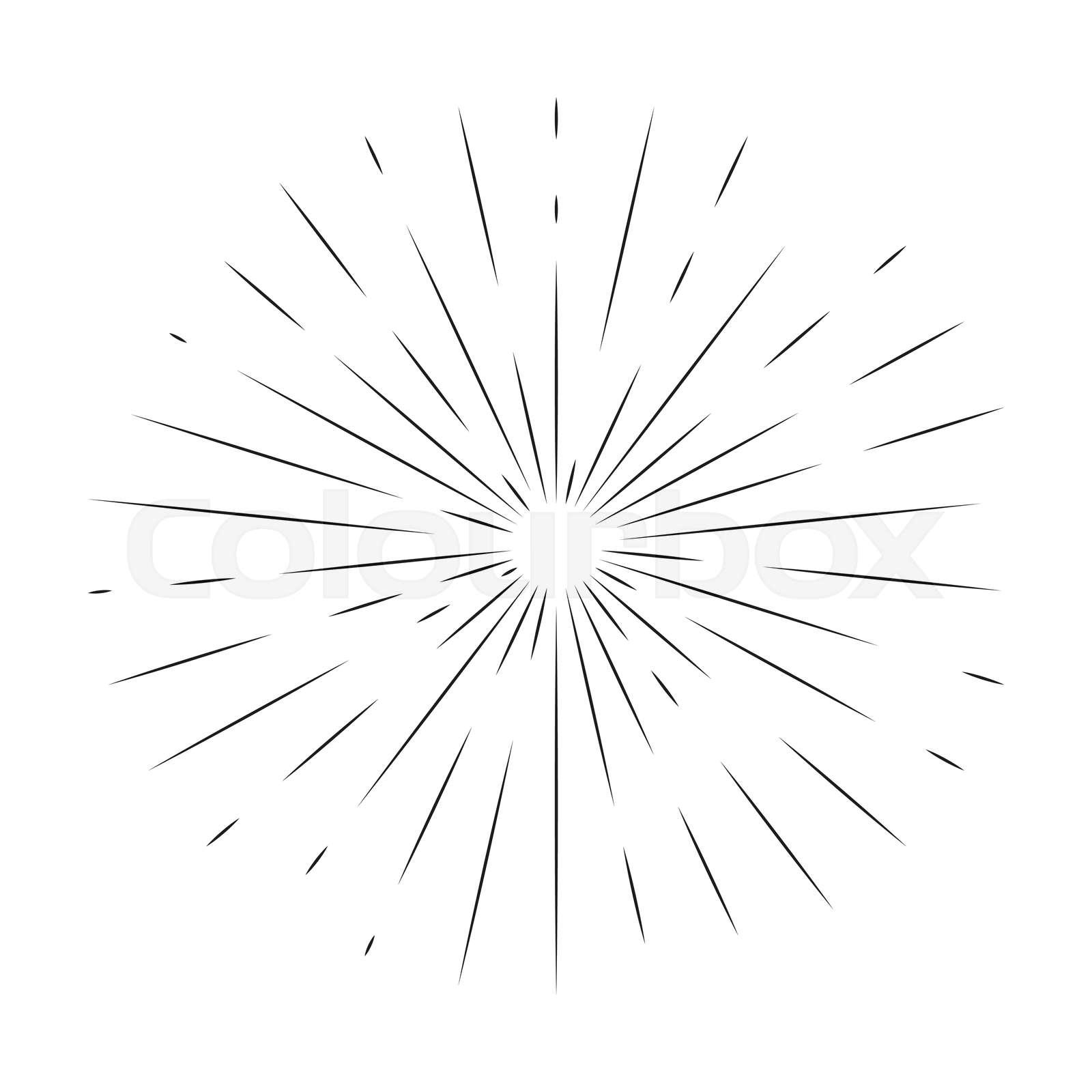 strahl, geometrisch, satz | Stock-Vektor | Colourbox