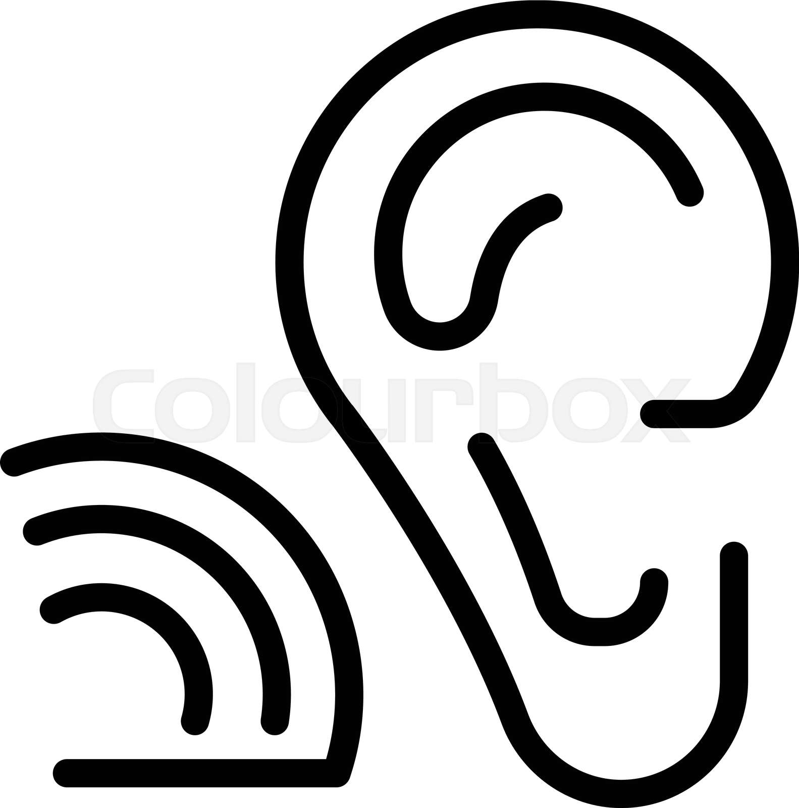 Music lesson icon outline vector. Children school | Stock vector ...