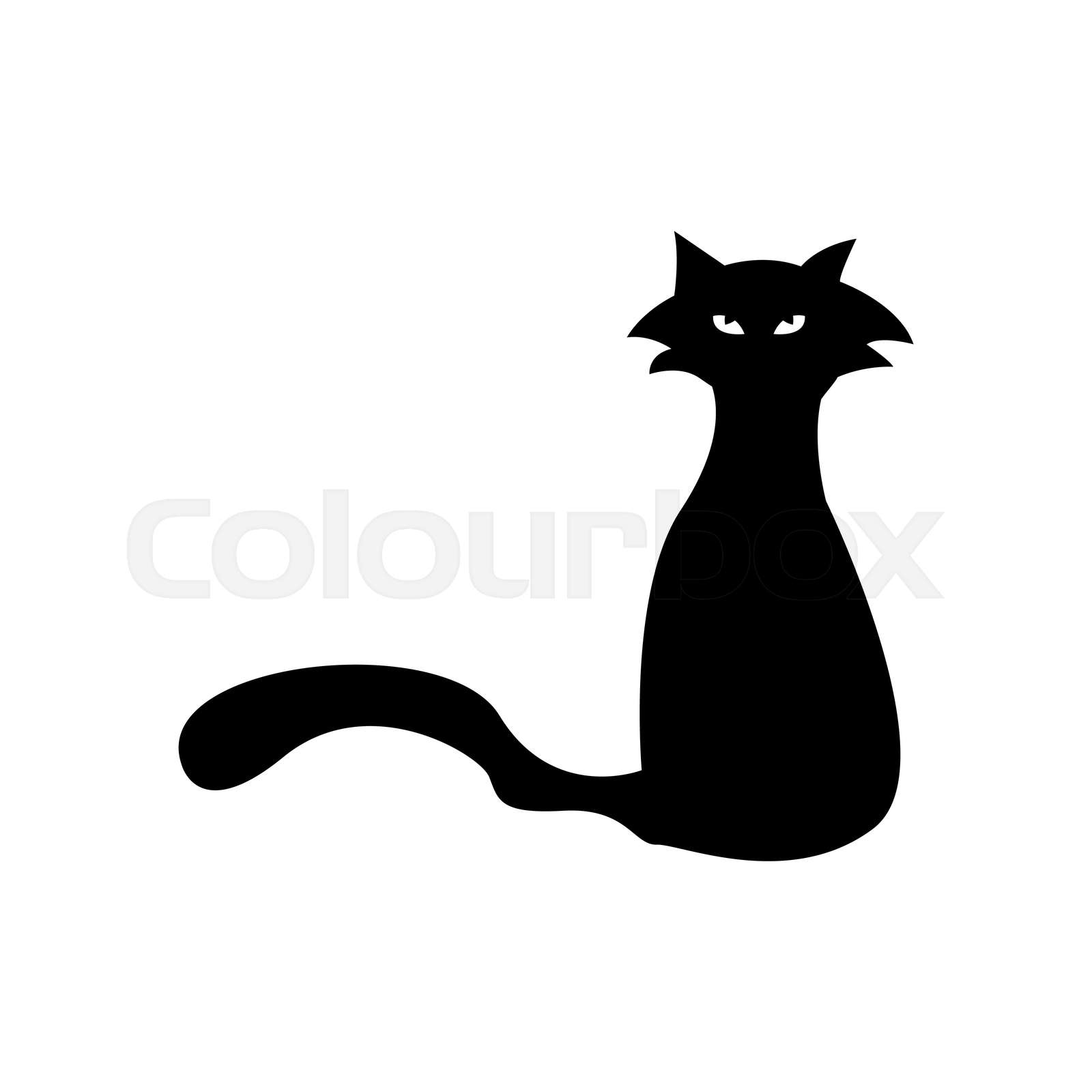 Black Cat Silhouette Vector
