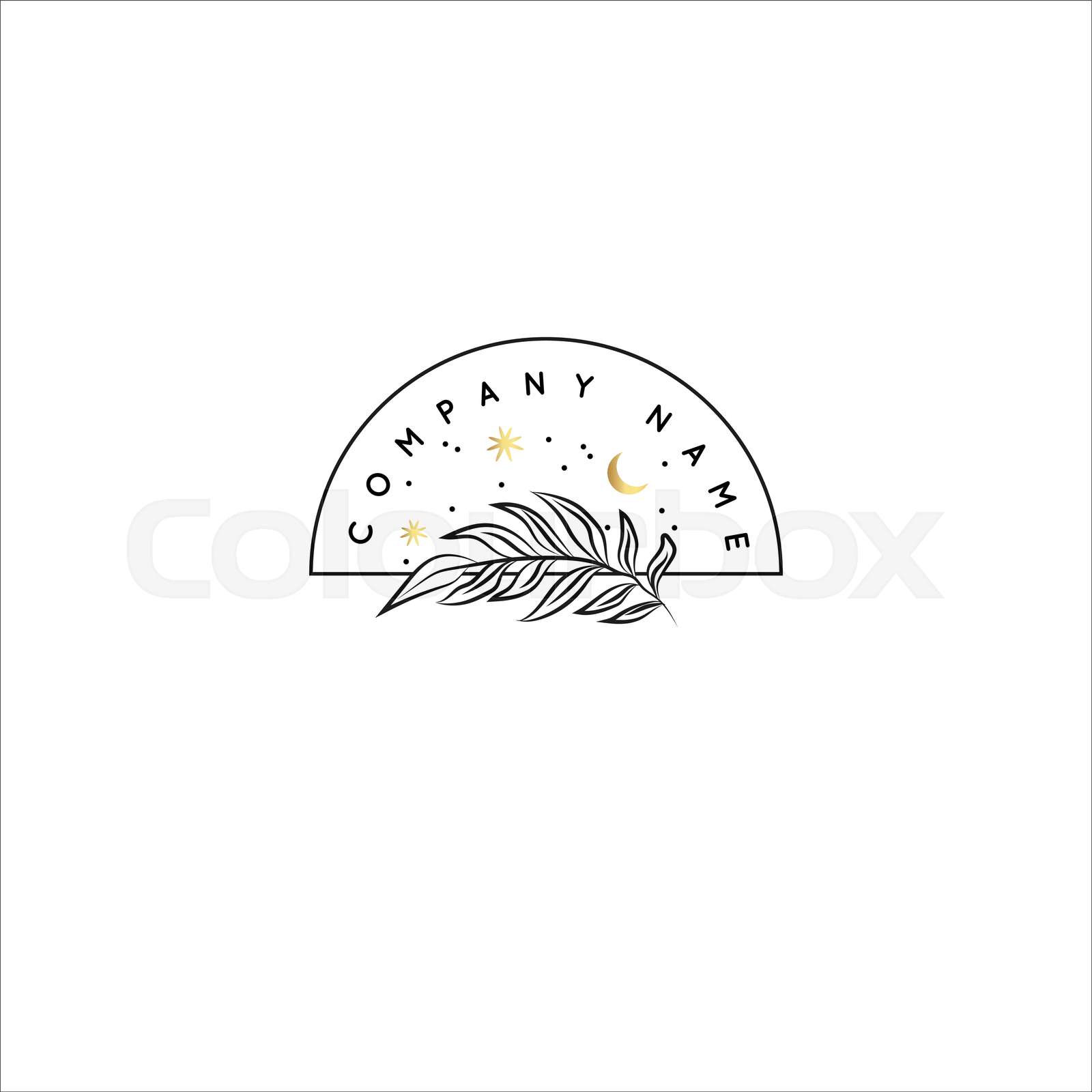 Magic Gold Logo. Mystical composition. Boho style and esoteric. | Stock ...