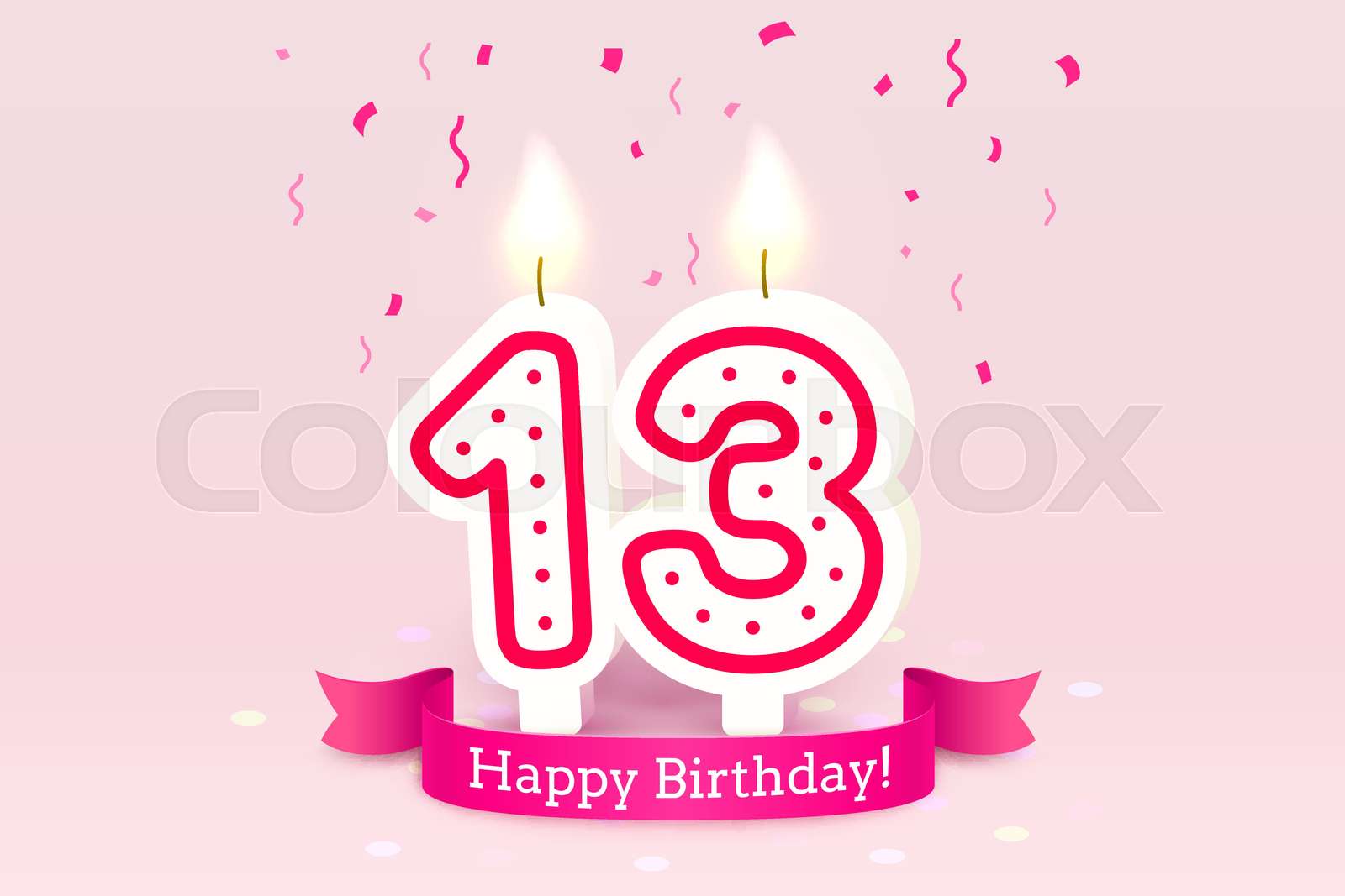 Number 13 Birthday Candle