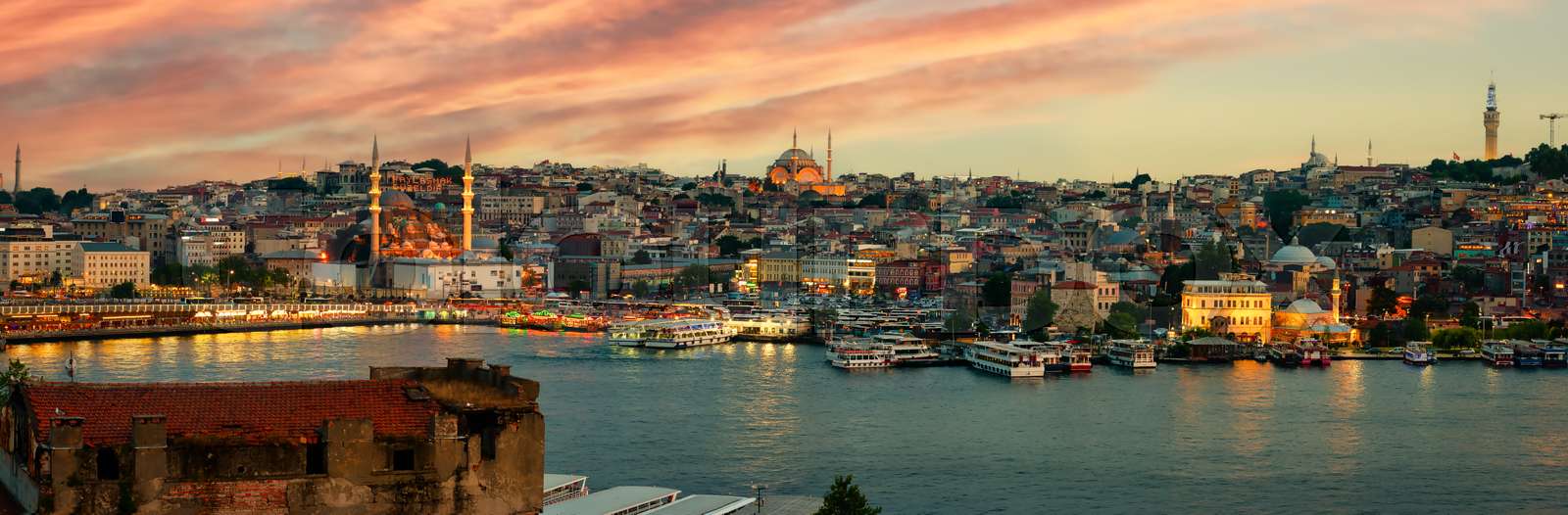 Panorama of Istanbul at sunset | Stock image | Colourbox