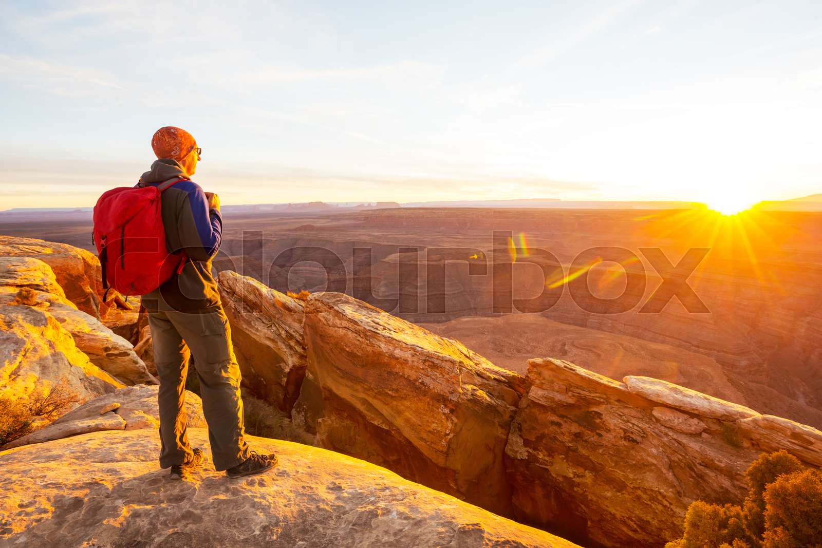 Hike on sunset | Stock image | Colourbox