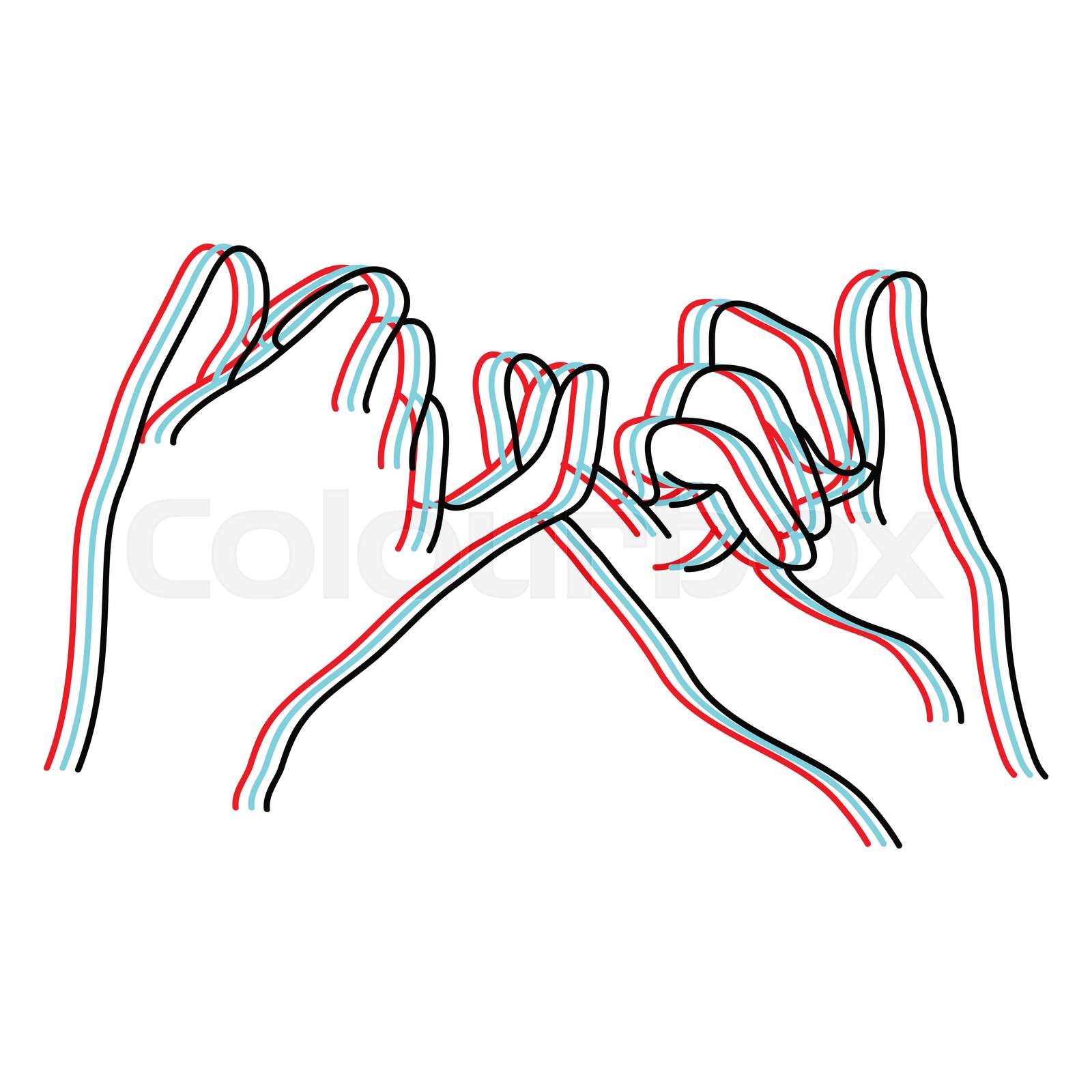 Promise outline Concept for wall art | Stock vector | Colourbox