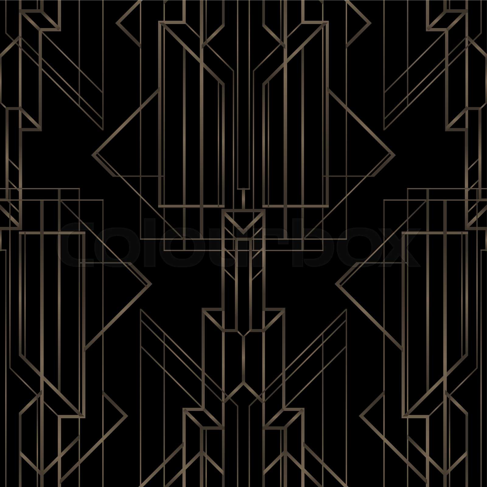 Art Deco Geometric Pattern 1920 S Style Stock Vector Colourbox