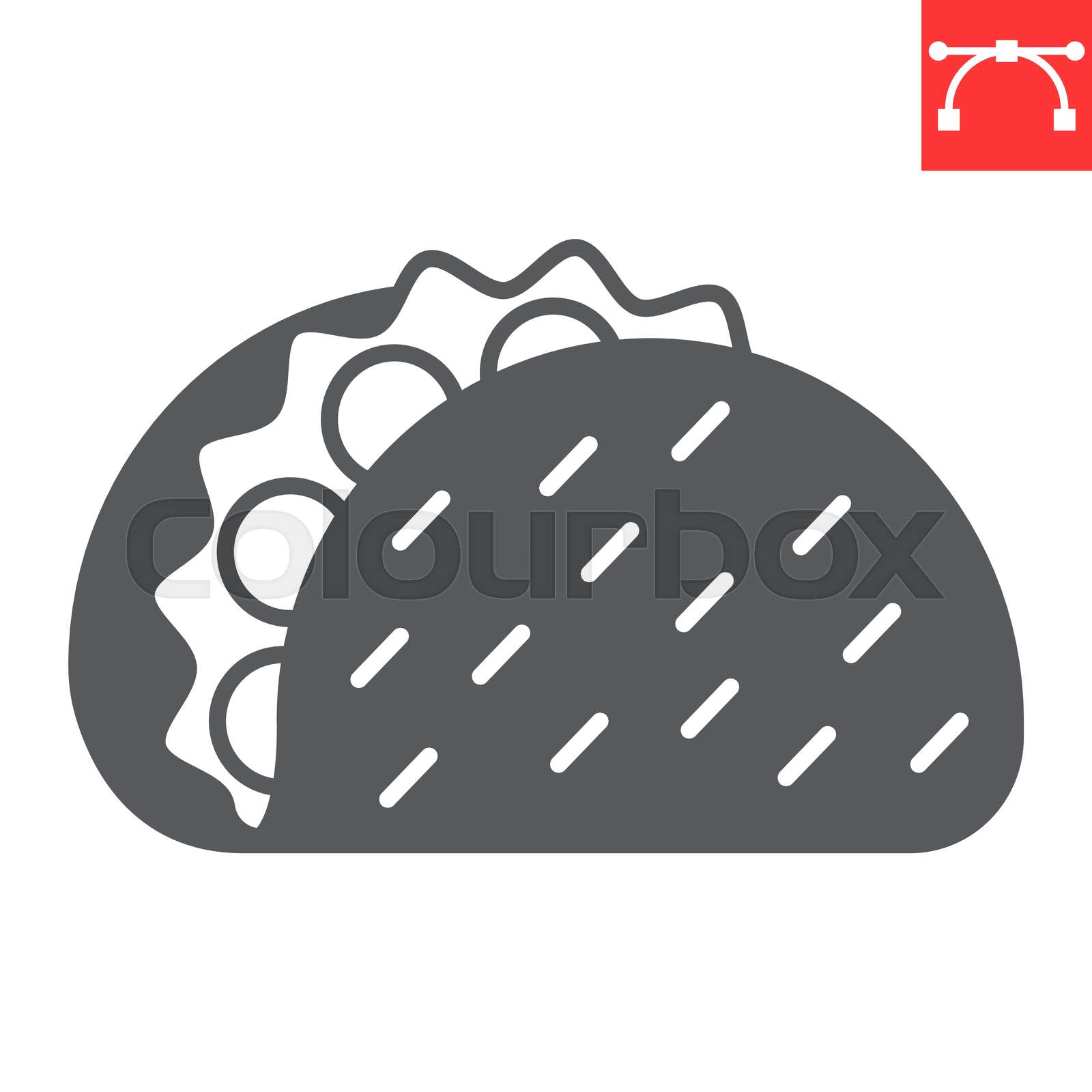 taco, symbol, madlavning | Stock vektor | Colourbox