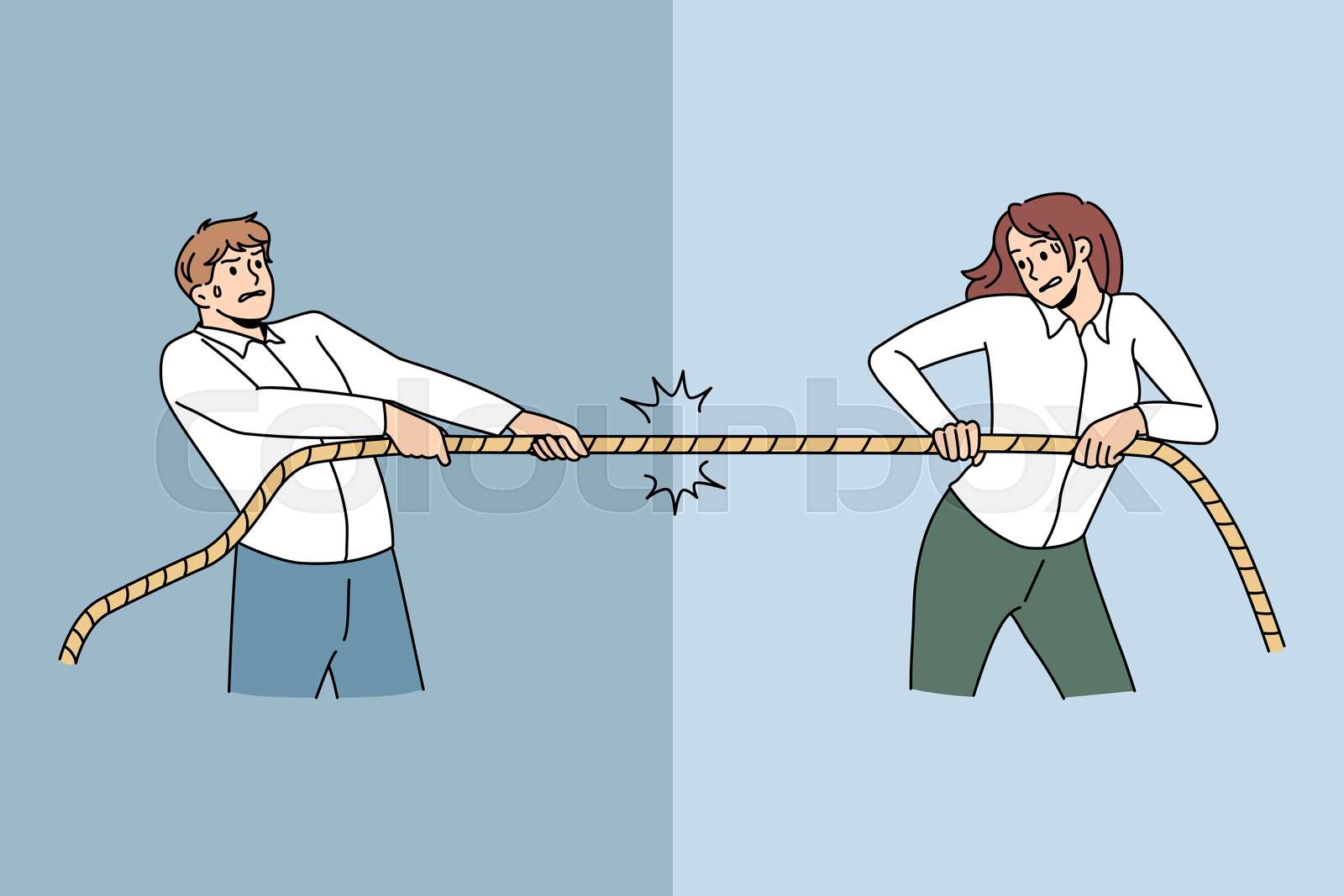 Business competition and rivalry concept. | Stock vector | Colourbox