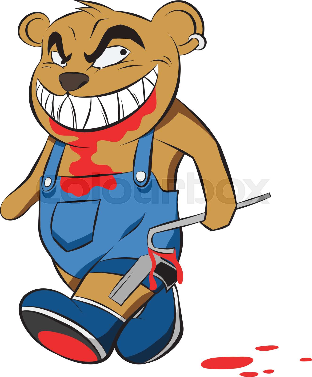 Killer Teddy Bear Stock Vector Colourbox