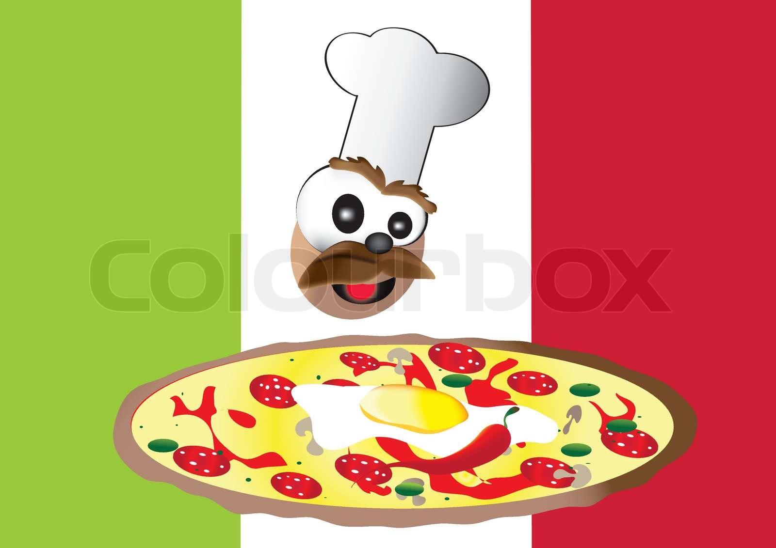 pizza master vector illustration | Stock vector | Colourbox