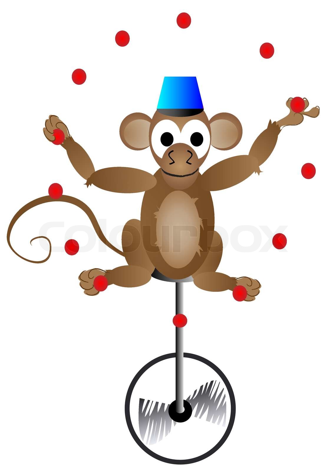 circus acrobat monkey | Stock vector | Colourbox
